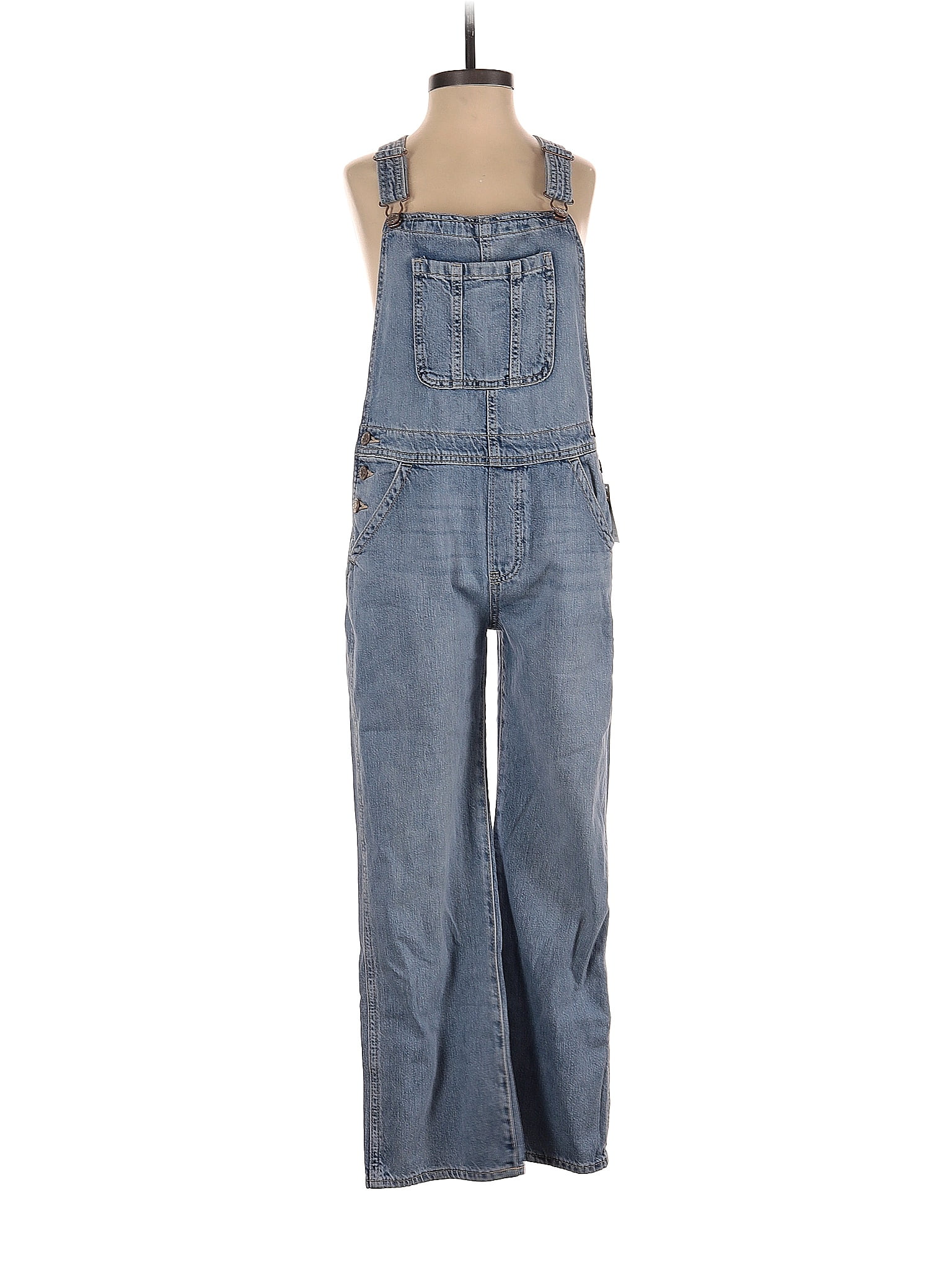 Gap 100% Cotton Solid Blue Overalls Size XL - 45% off | thredUP