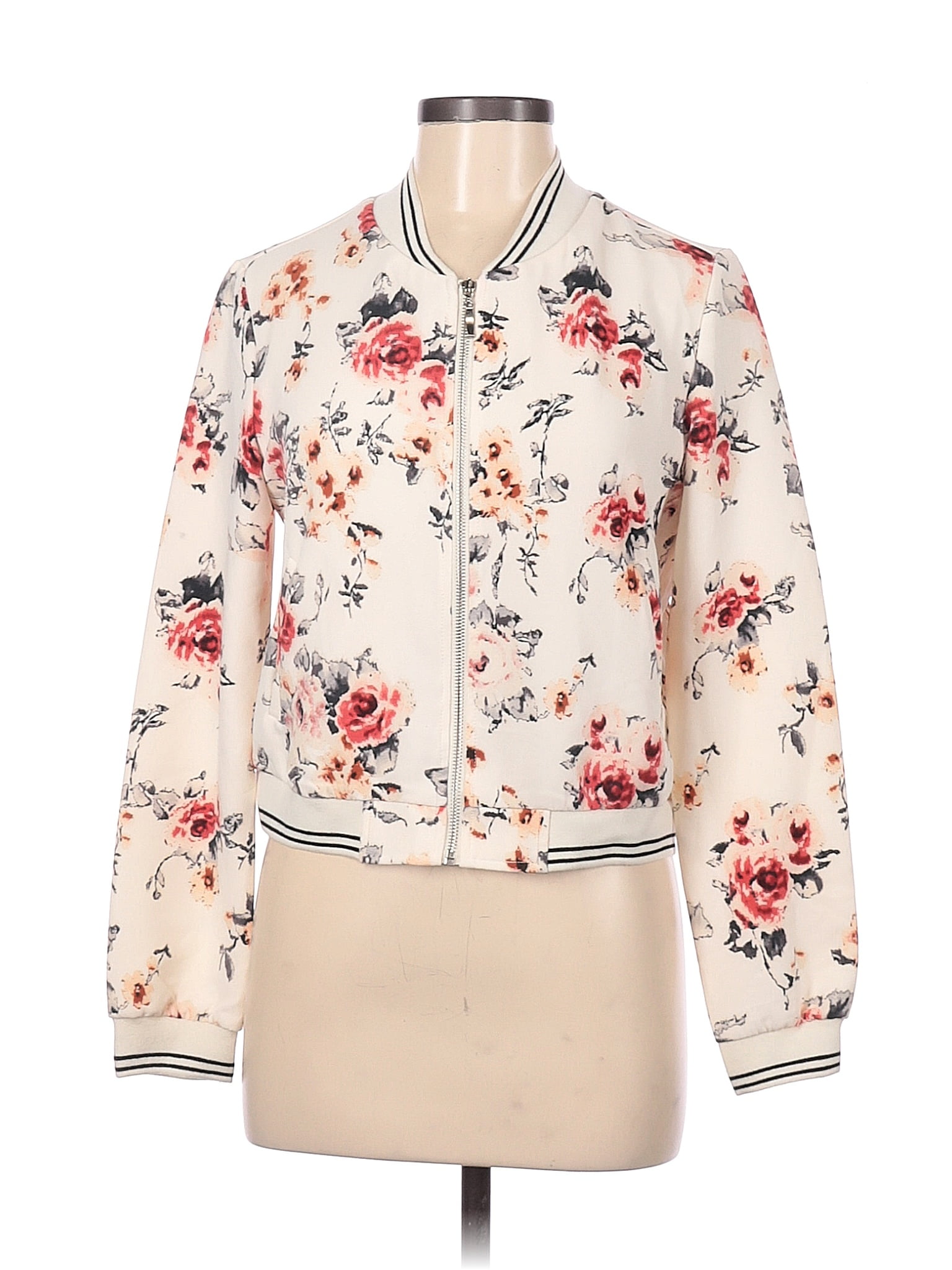 Forever 21 Floral Ivory Jacket Size M - 40% off | thredUP