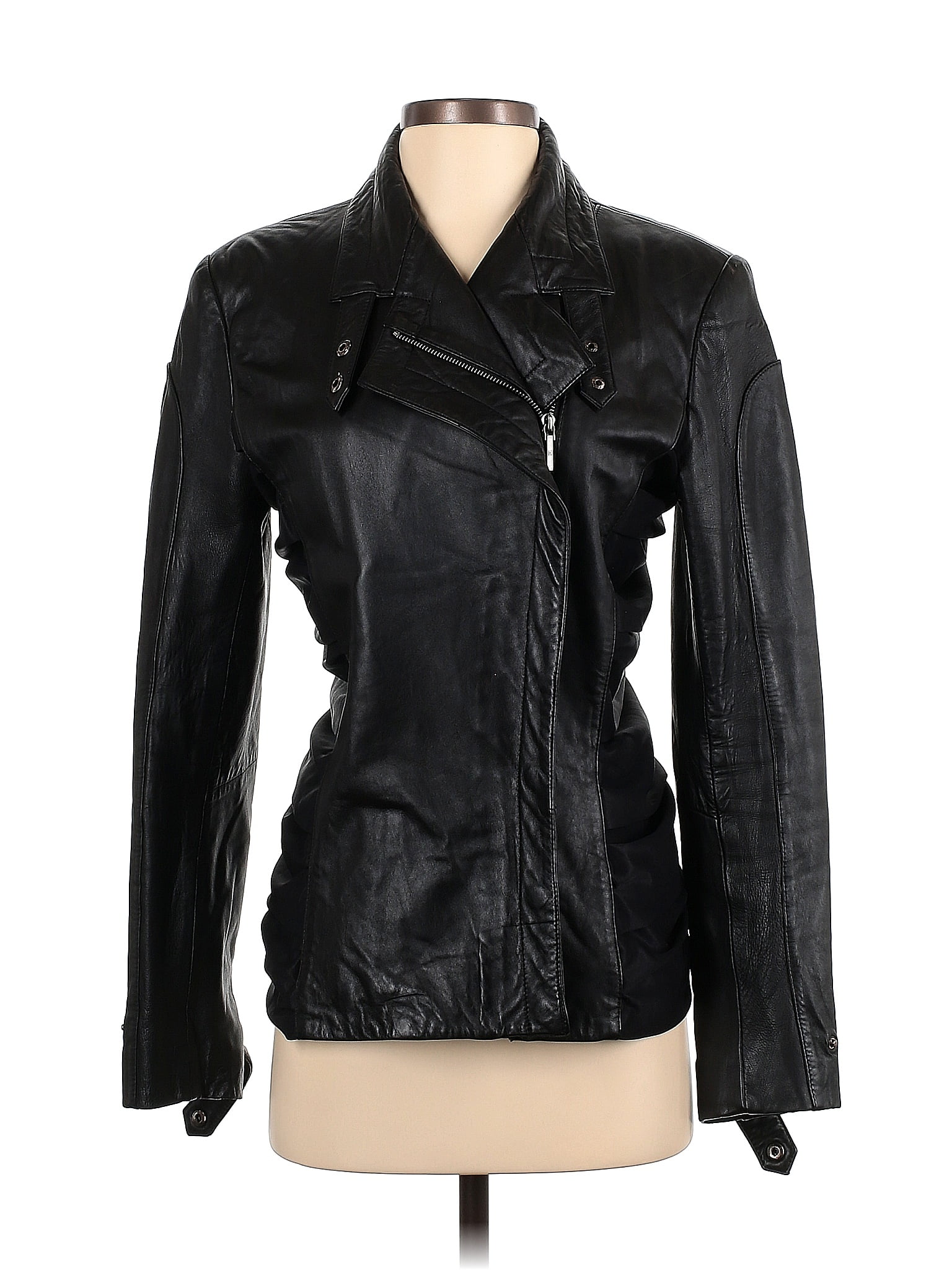 Nicole Miller 100% Leather Solid Black Leather Jacket Size S - 81% off | thredUP