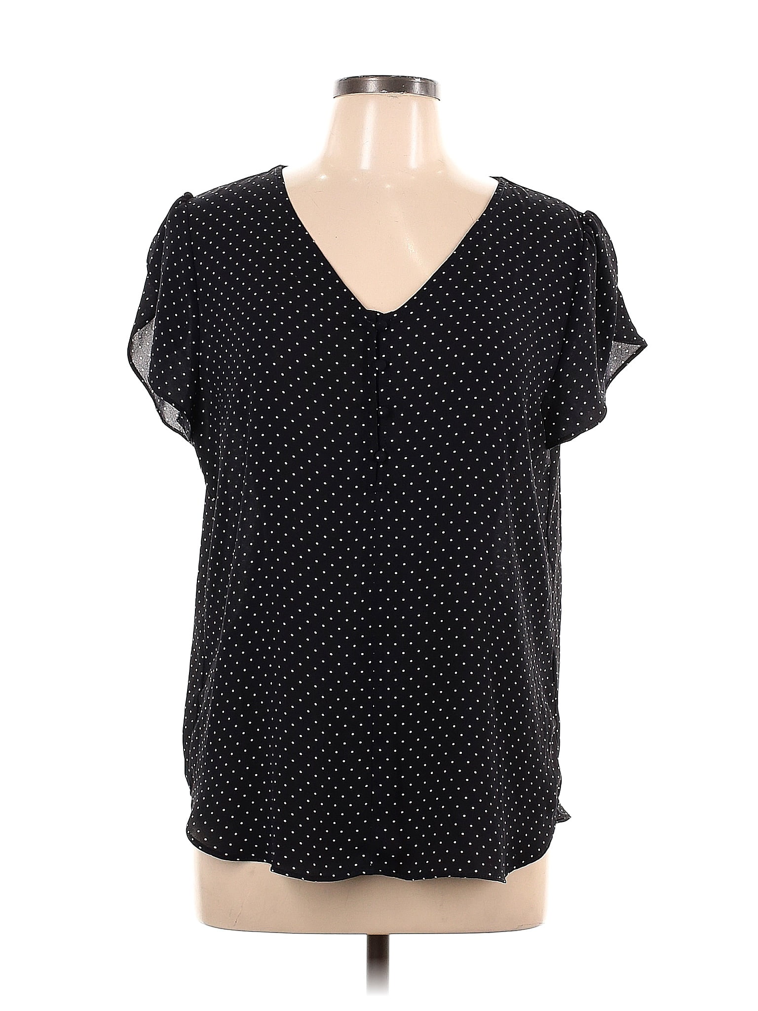 Philosophy Republic Clothing 100 Polyester Polka Dots Black Short
