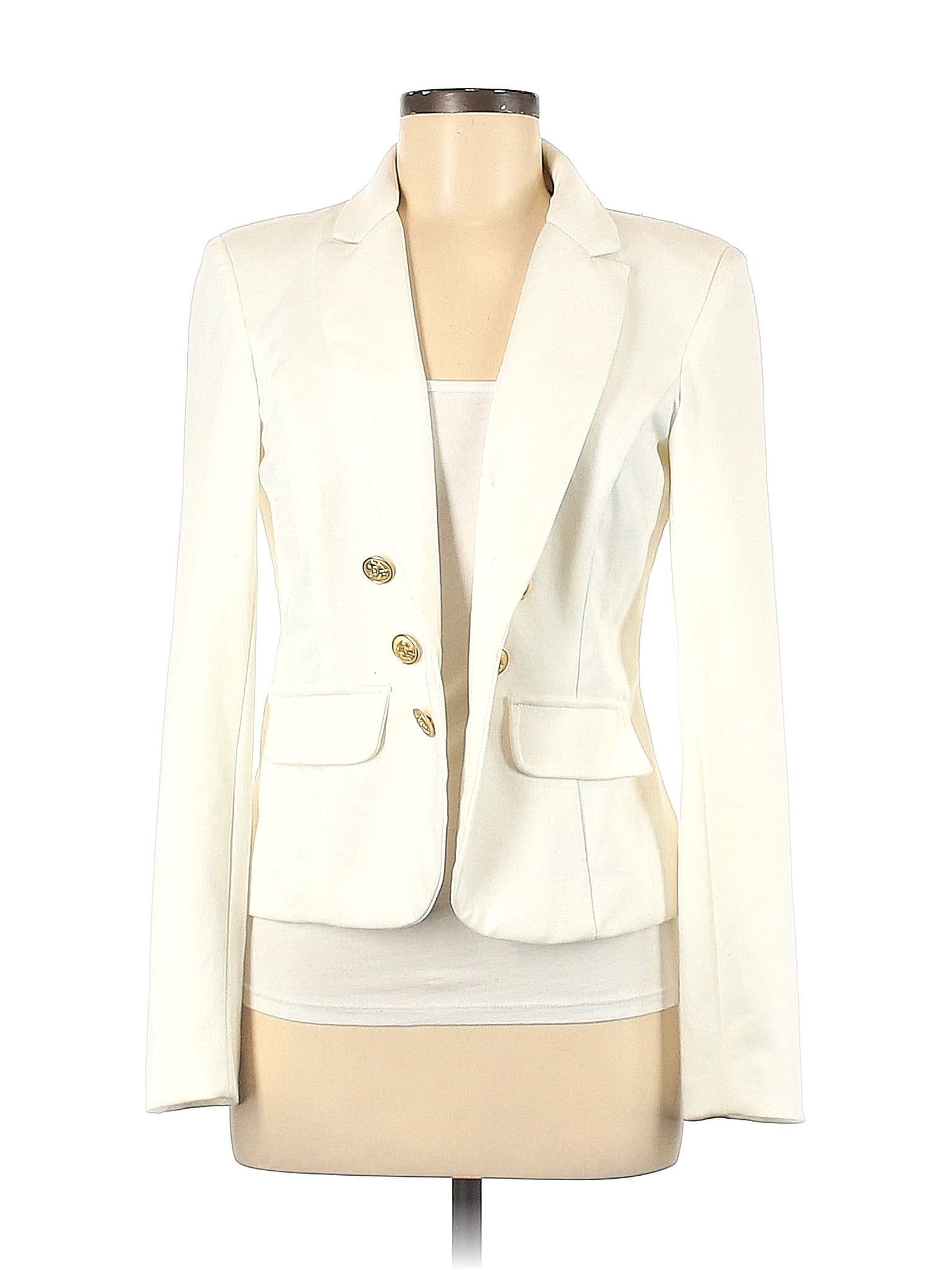 Kenar Solid Ivory Blazer Size M - 78% off | thredUP