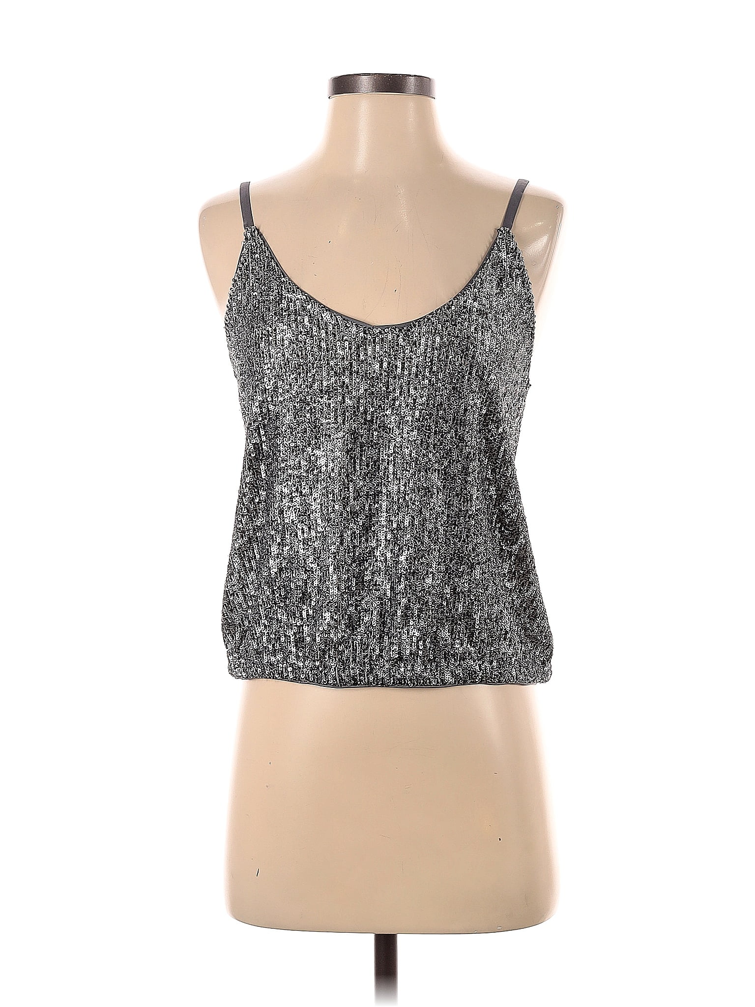 Express Metallic Silver Sleeveless Top Size XS - 68% off | thredUP