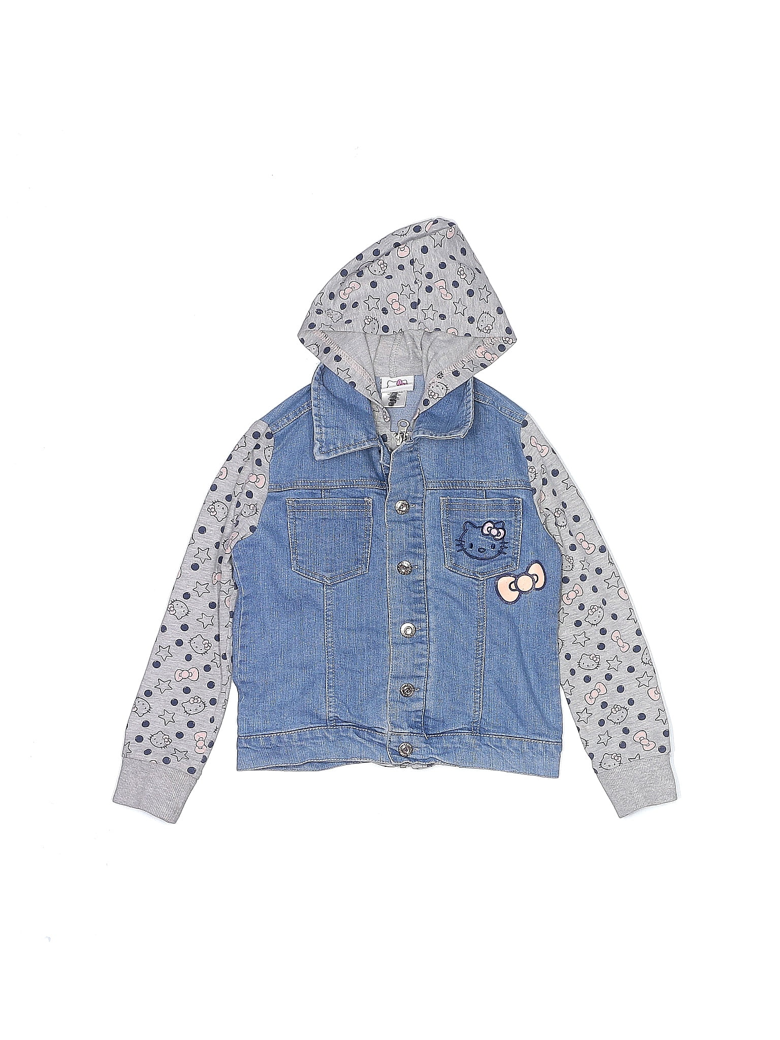 Hello Kitty Print Blue Denim Jacket Size 6 43 Off Thredup