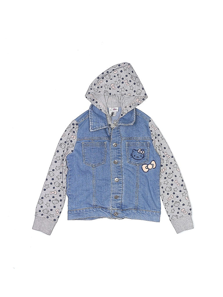 Hello Kitty Print Blue Denim Jacket Size 6 - 43% off | thredUP
