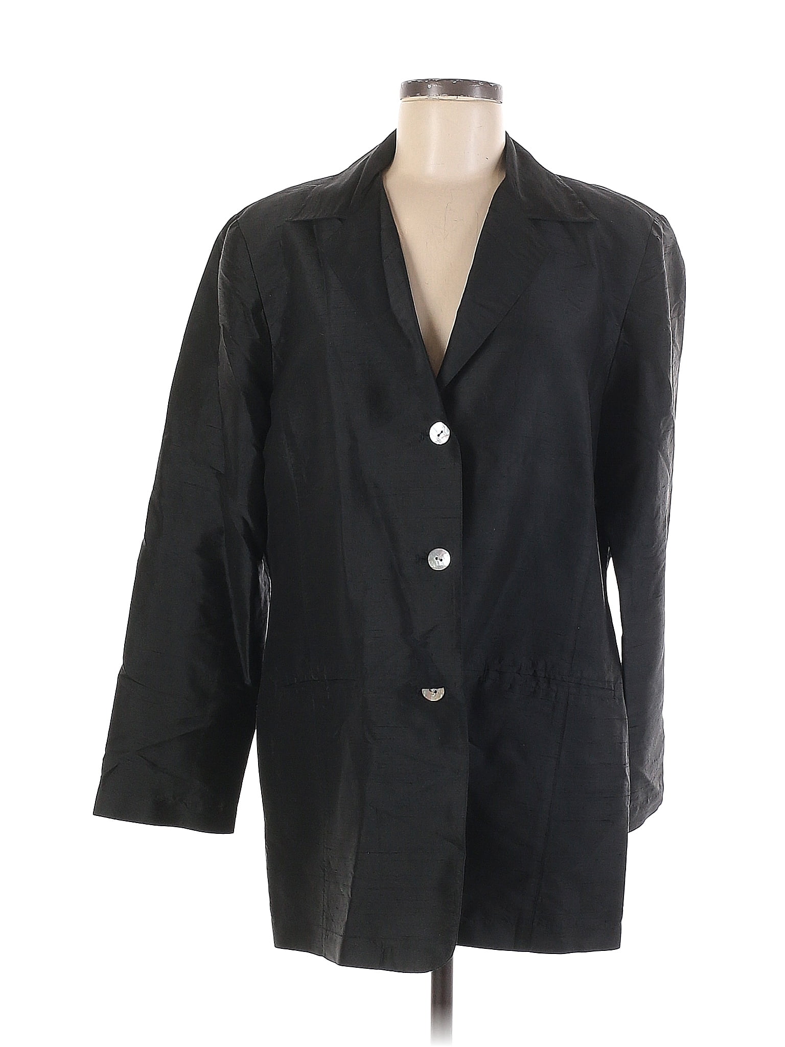 Debra deRoo 100% Silk Black Silk Blazer Size L - 84% off | ThredUp