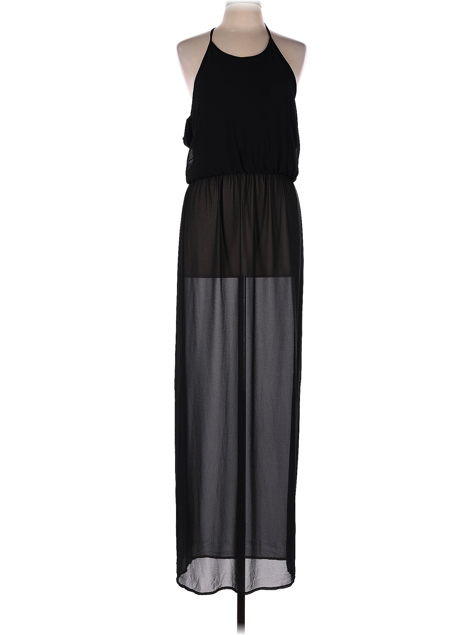 Elan 100 Polyester Solid Black Casual Dress Size L 68 Off Thredup