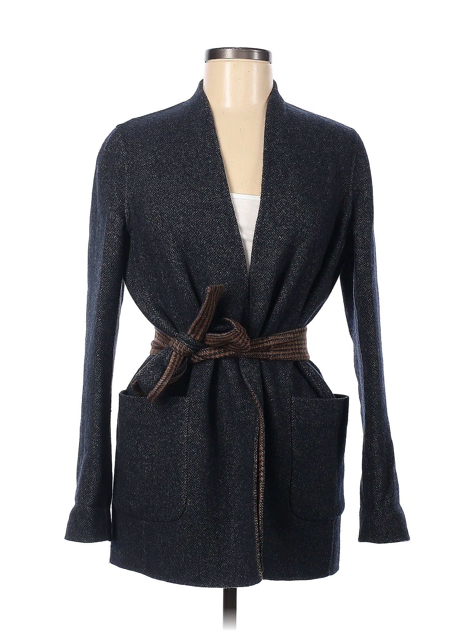 Max Mara 100% Cashmere Solid Gray Reversible Coat Size 42 (IT) - 87% off | thredUP