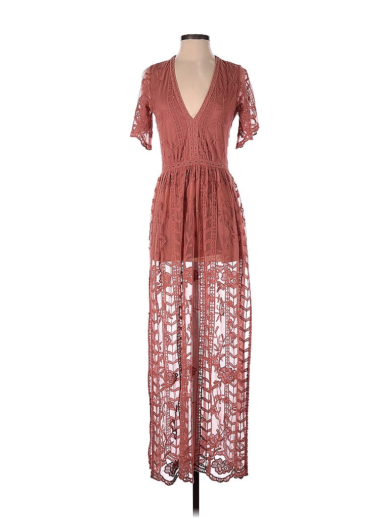 Socialite Solid Burgundy Casual Dress Size S - 55% off | ThredUp
