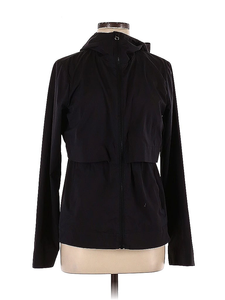 Lululemon Athletica 100% Polyester Solid Black Track Jacket Size 6 - 50% off | thredUP
