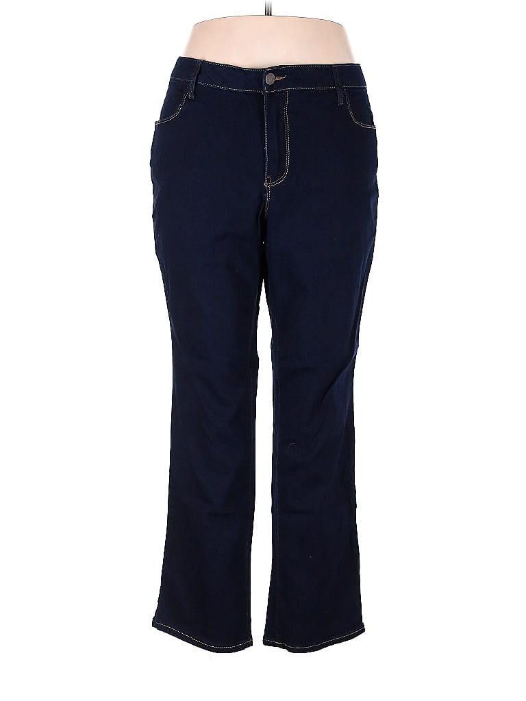 Faded Glory Solid Blue Jeans Size 22 (Plus) - 40% off | thredUP