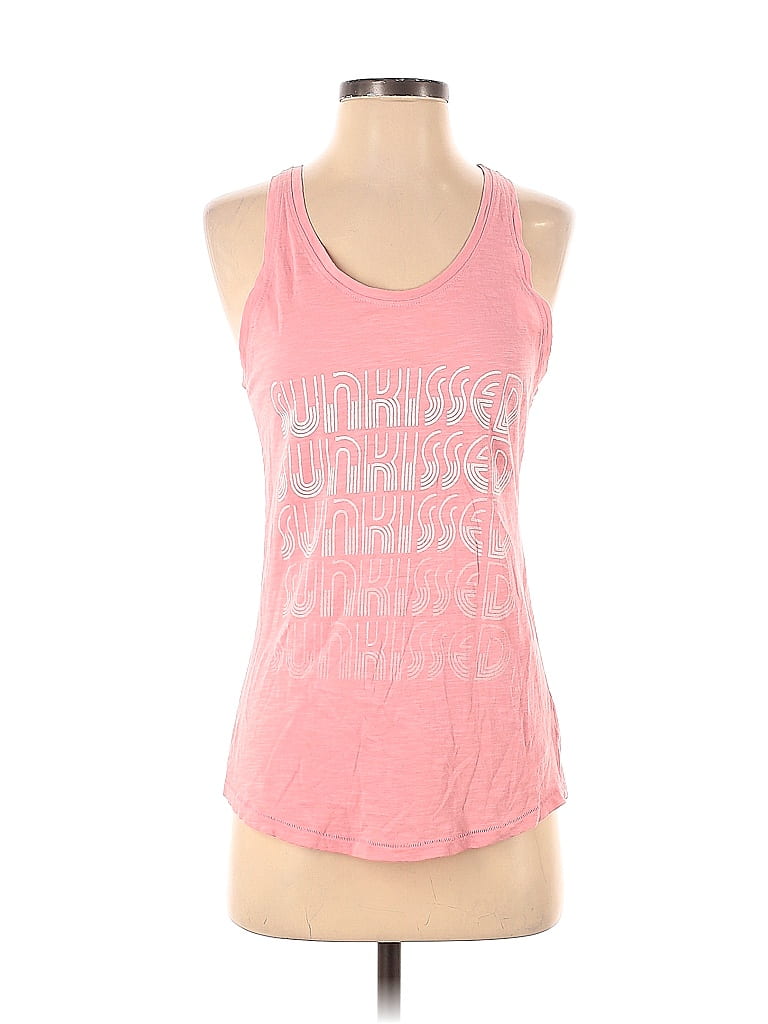 Junk Food 100% Cotton Graphic Pink Tank Top Size S - 28% off | thredUP