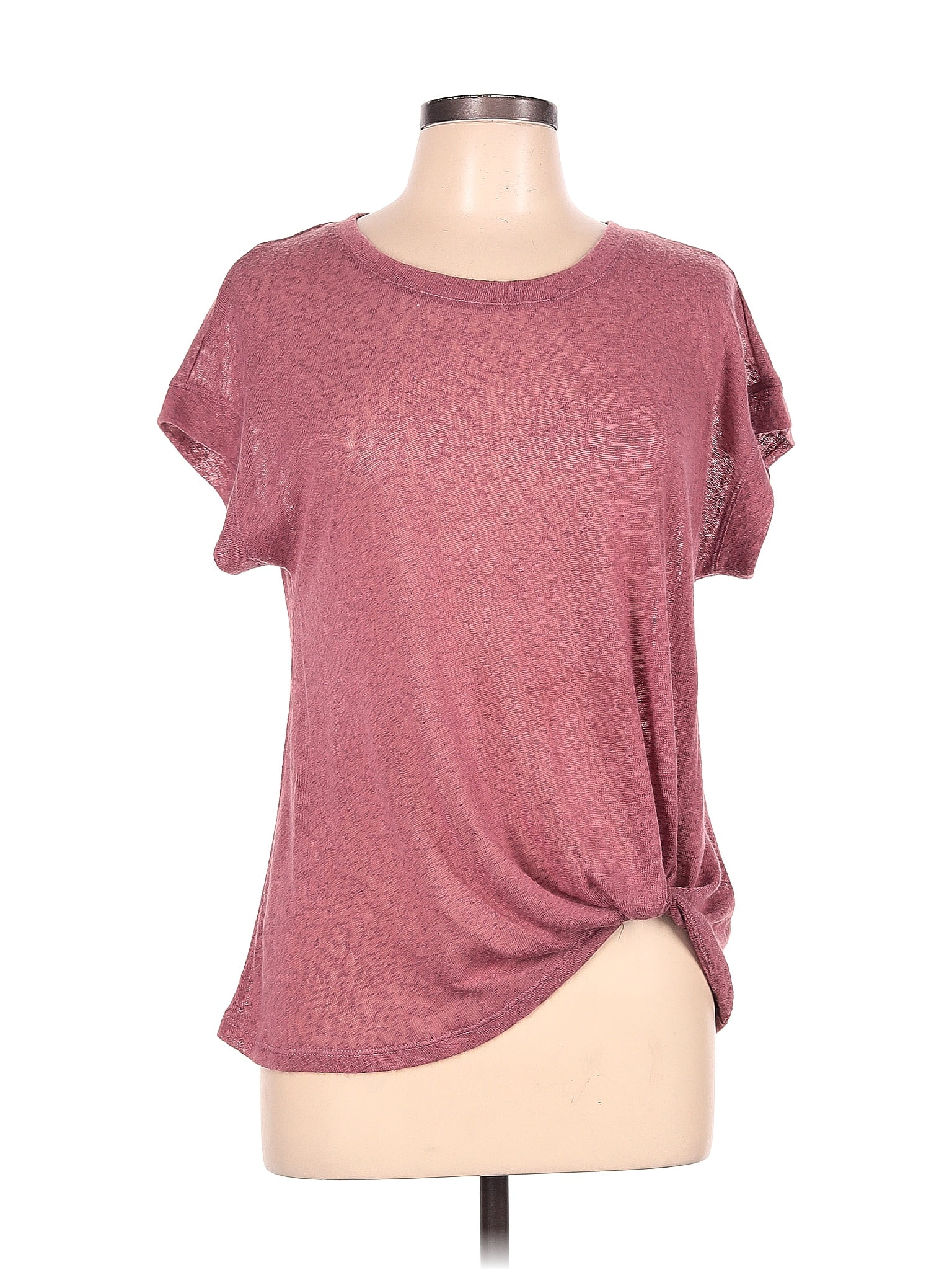 Kate Park 100% Polyester Burgundy Short Sleeve T-Shirt Size L - 43% off ...