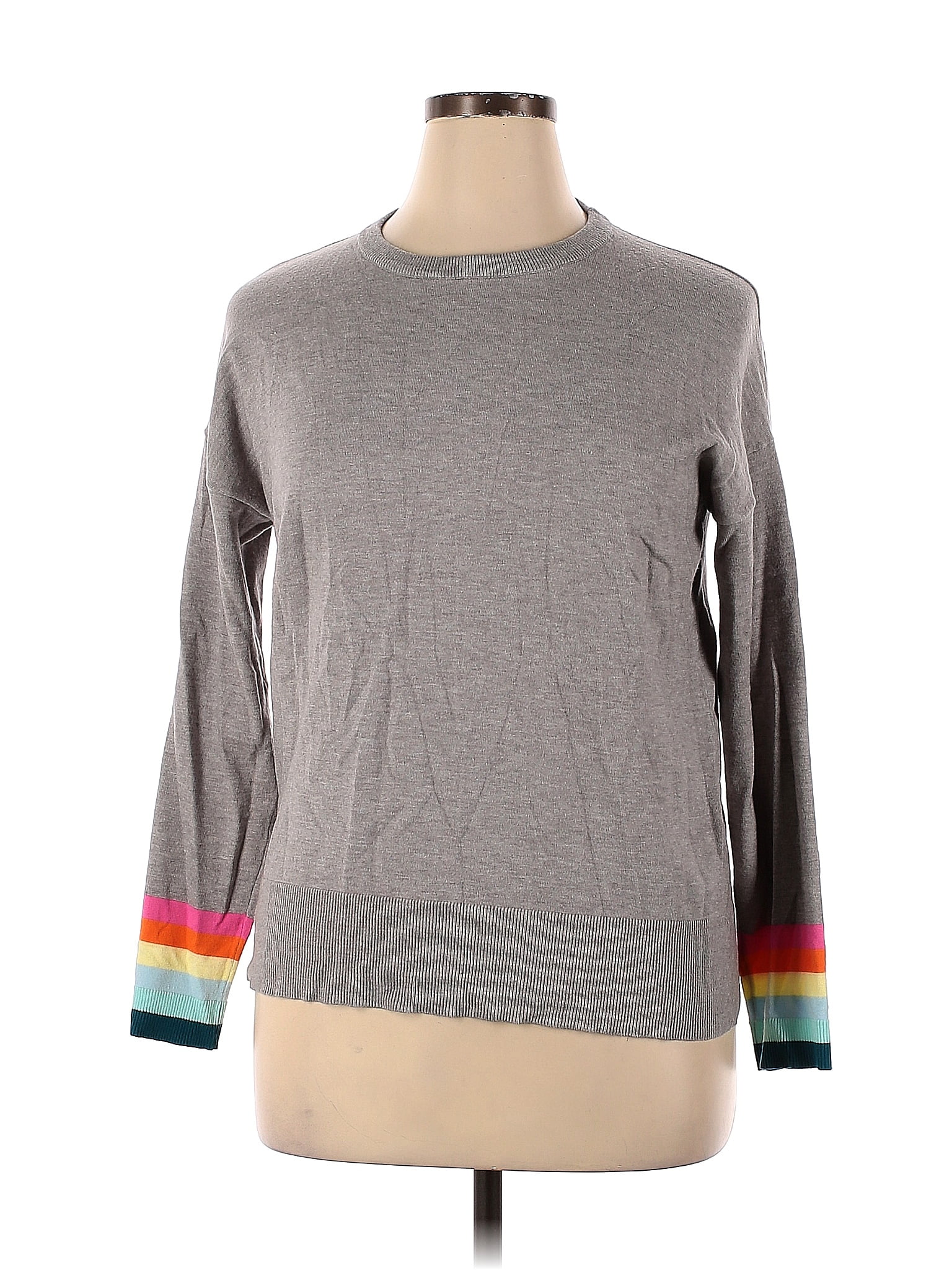THML Color Block Marled Gray Pullover Sweater Size XL - 68% off | thredUP