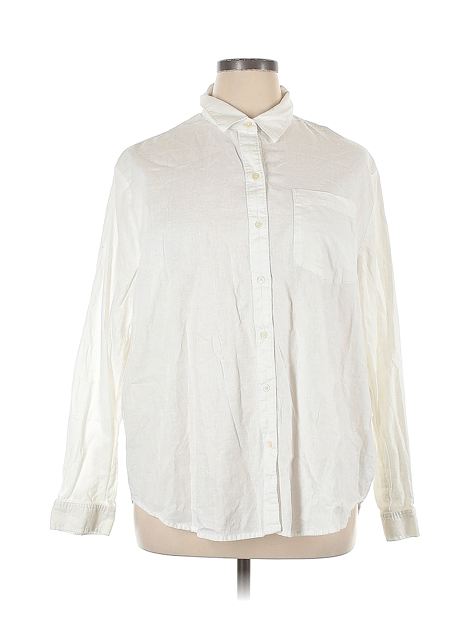 Gap White Ivory Long Sleeve Button Down Shirt Size Xxl 62 Off Thredup