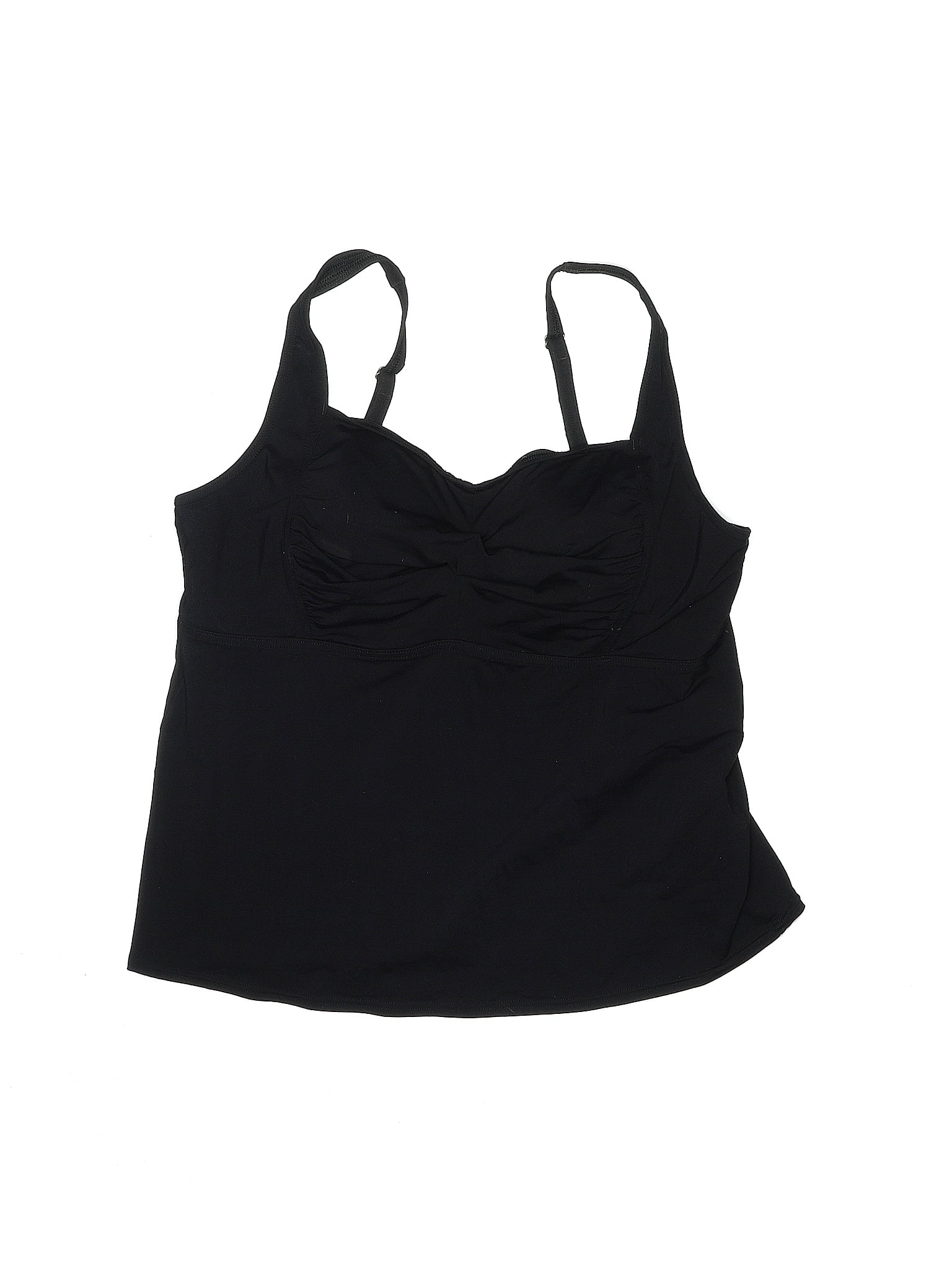 Lands End Solid Black Swimsuit Top Size 16 62 Off Thredup