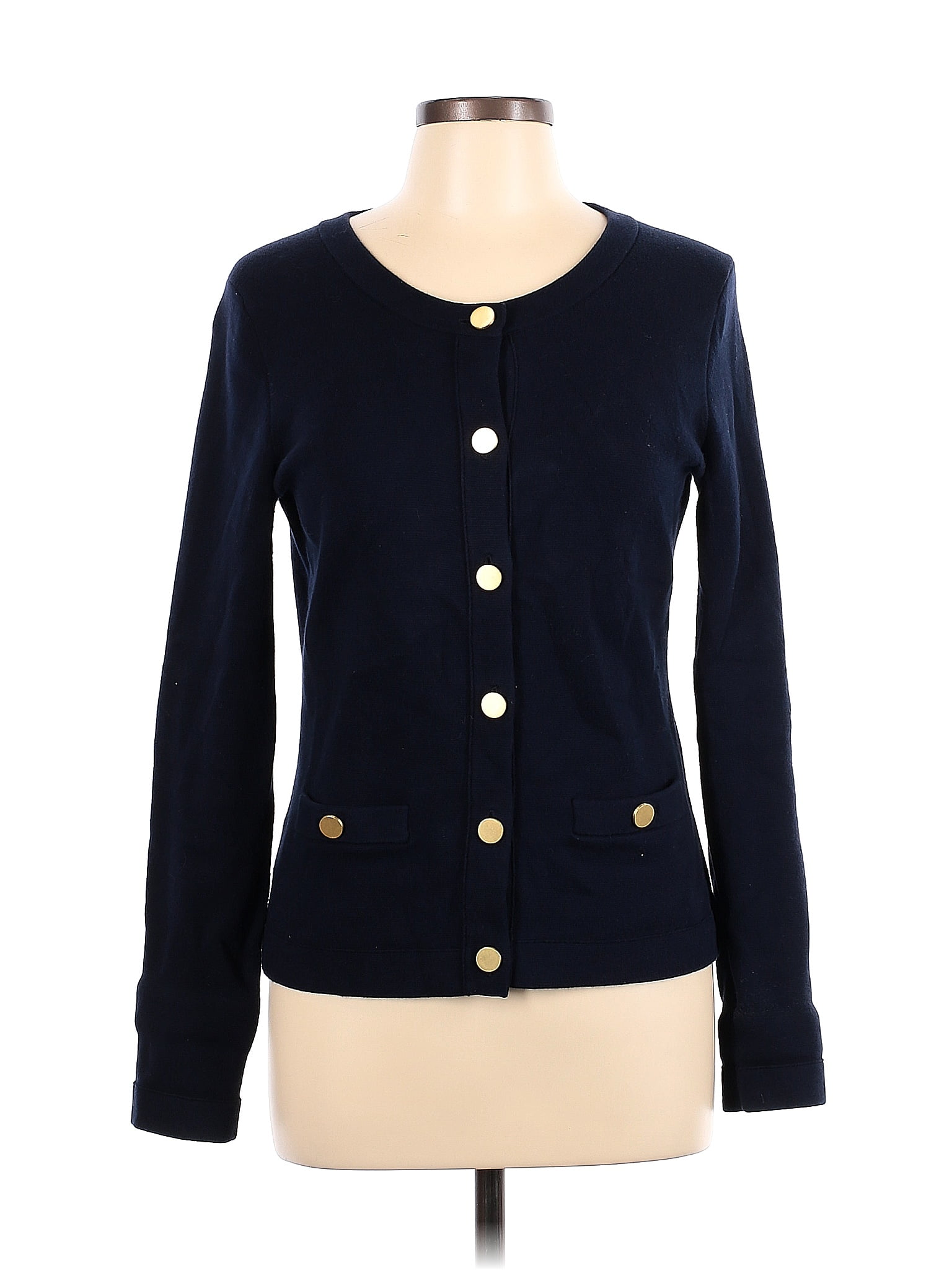 Banana Republic Solid Navy Blue Cardigan Size M - 75% off | thredUP