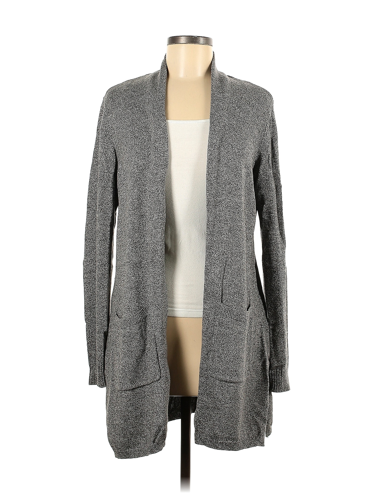 Lisa Rinna Color Block Marled Gray Cardigan Size M - 70% off | thredUP