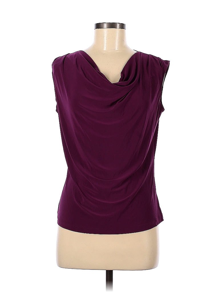 Dressbarn Solid Purple Burgundy Sleeveless Top Size M 52 Off Thredup