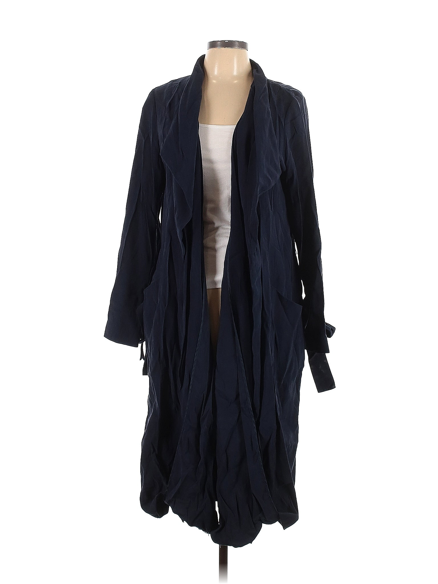 Express Solid Navy Blue Jacket Size L - 69% off | thredUP