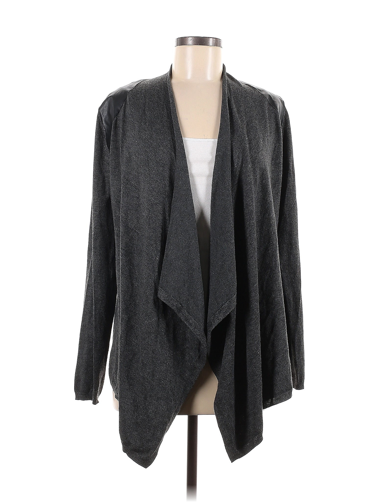 Almost Famous Color Block Marled Gray Cardigan Size M - 55% off | thredUP