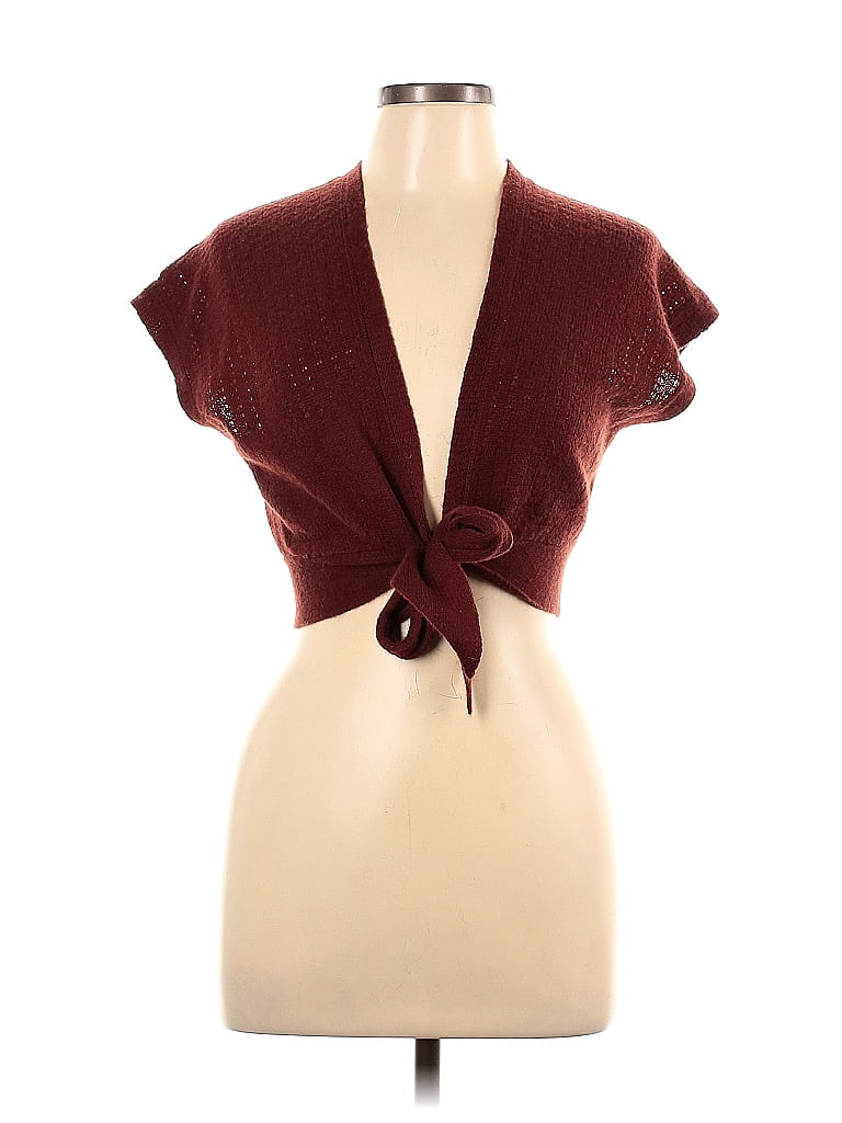 Generra 100% Cashmere Solid Burgundy Shrug Size L - 80% off | thredUP