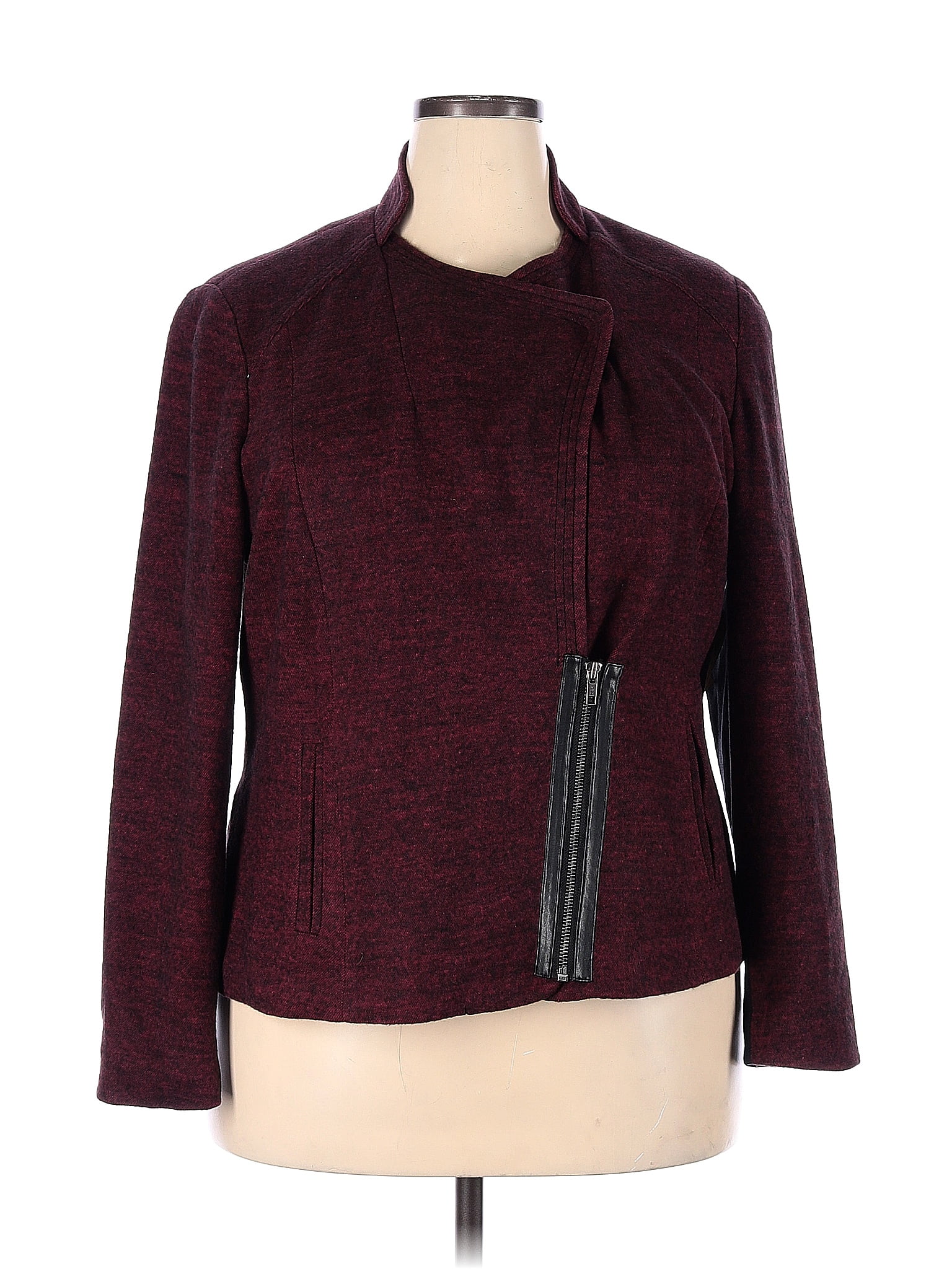 Coldwater Creek Burgundy Jacket Size 18 (Plus) - 65% off | thredUP