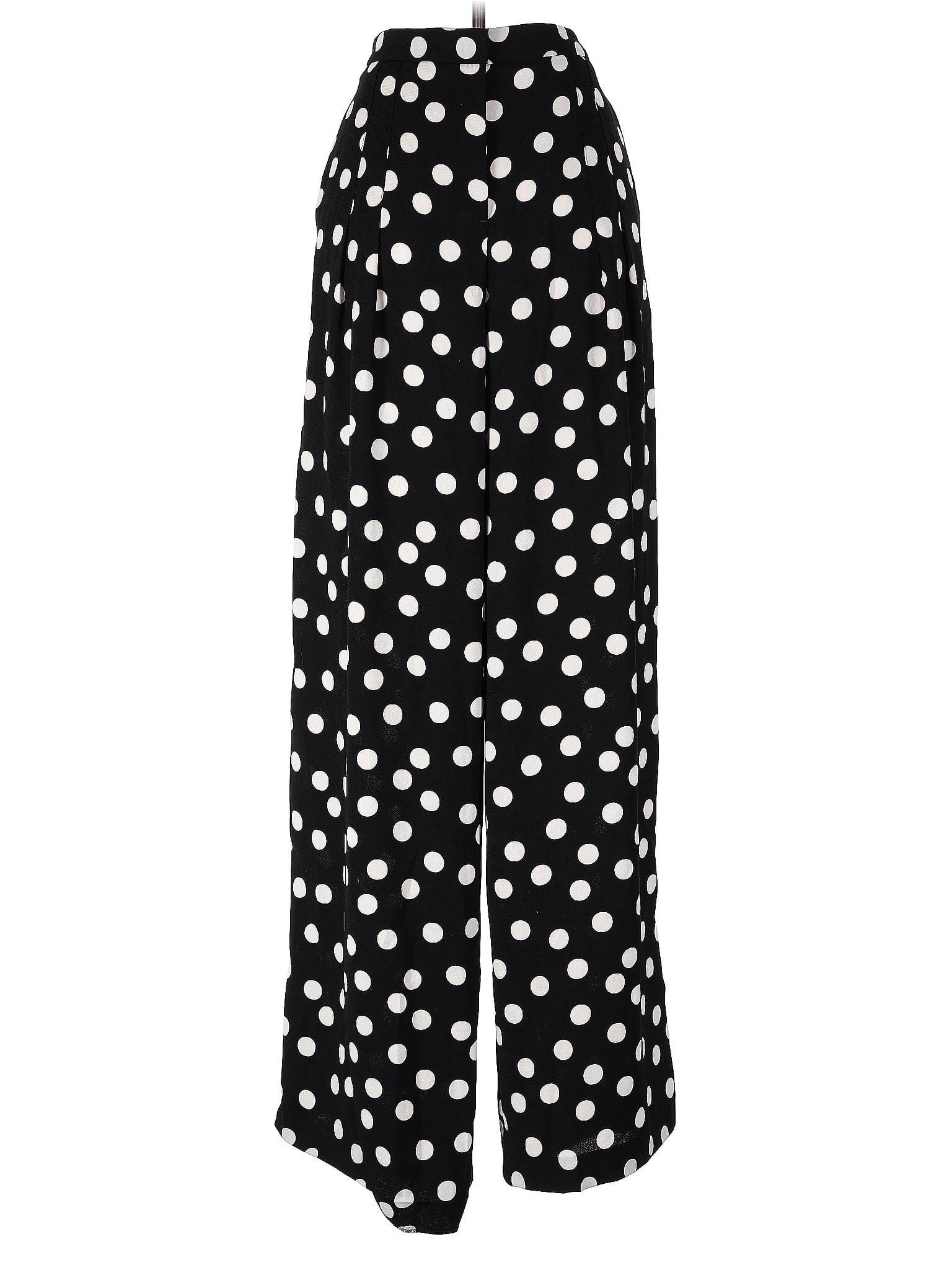 Ann Taylor 100 Polyester Polka Dots Black Dress Pants Size 4 74 Off