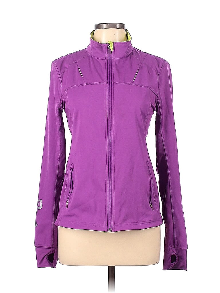 Athleta 100% Polyester Solid Purple Track Jacket Size L - 64% off | ThredUp