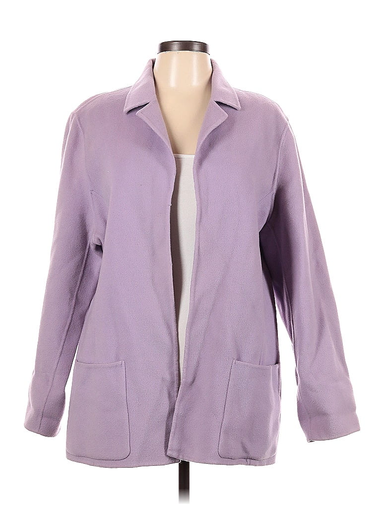 Valerie Stevens Solid Lavender Purple Jacket Size L - 43% off | thredUP