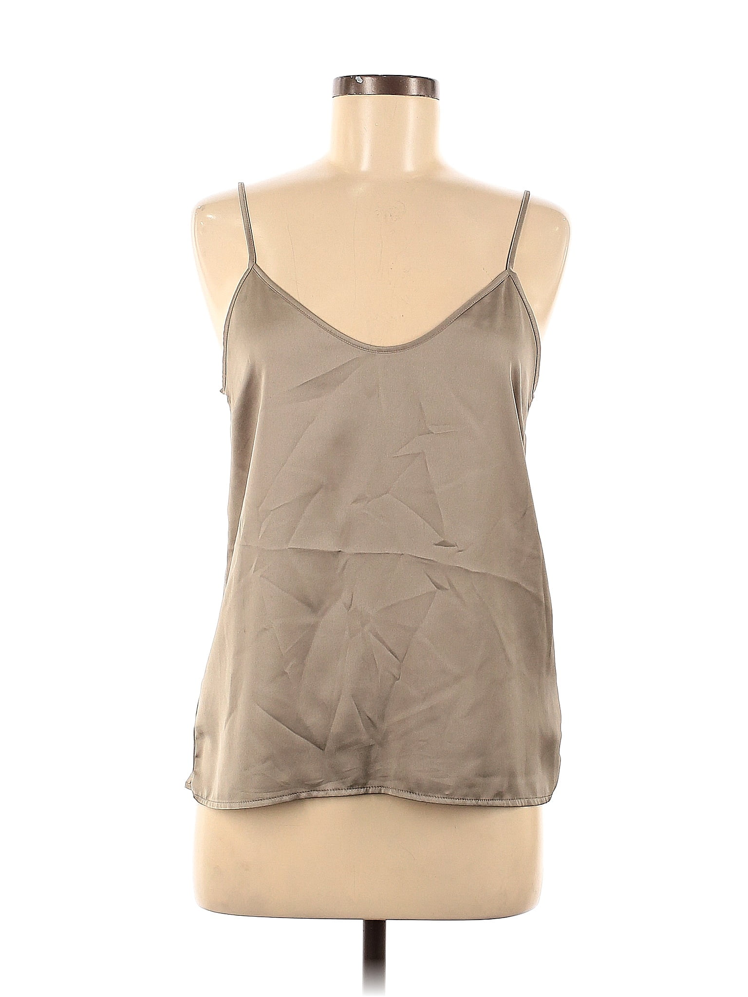 Zara Wandb Collection 100 Polyester Tan Sleeveless Blouse Size M 52