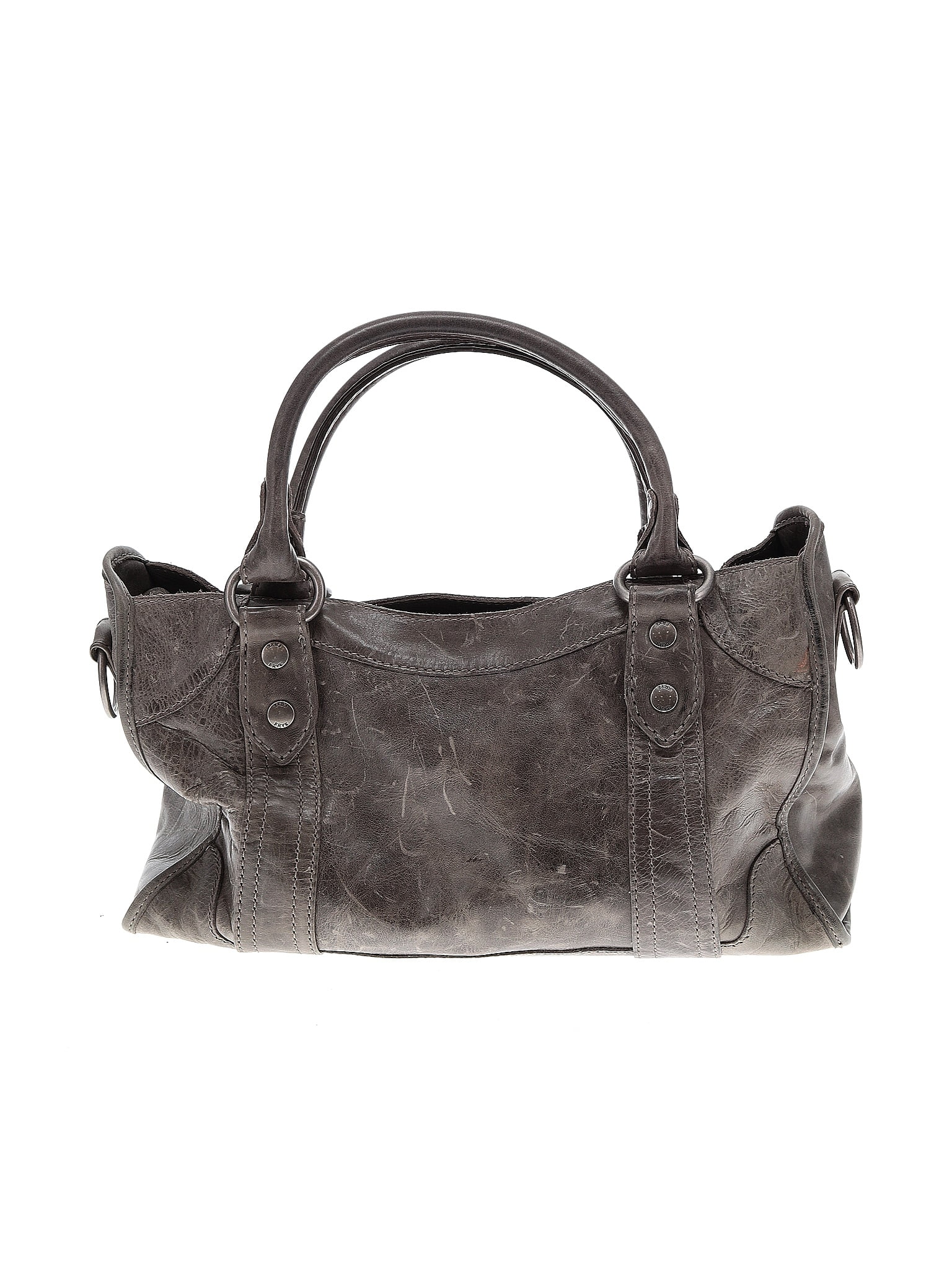 FRYE 100% Leather Solid Gray Leather Satchel One Size - 70% off | thredUP