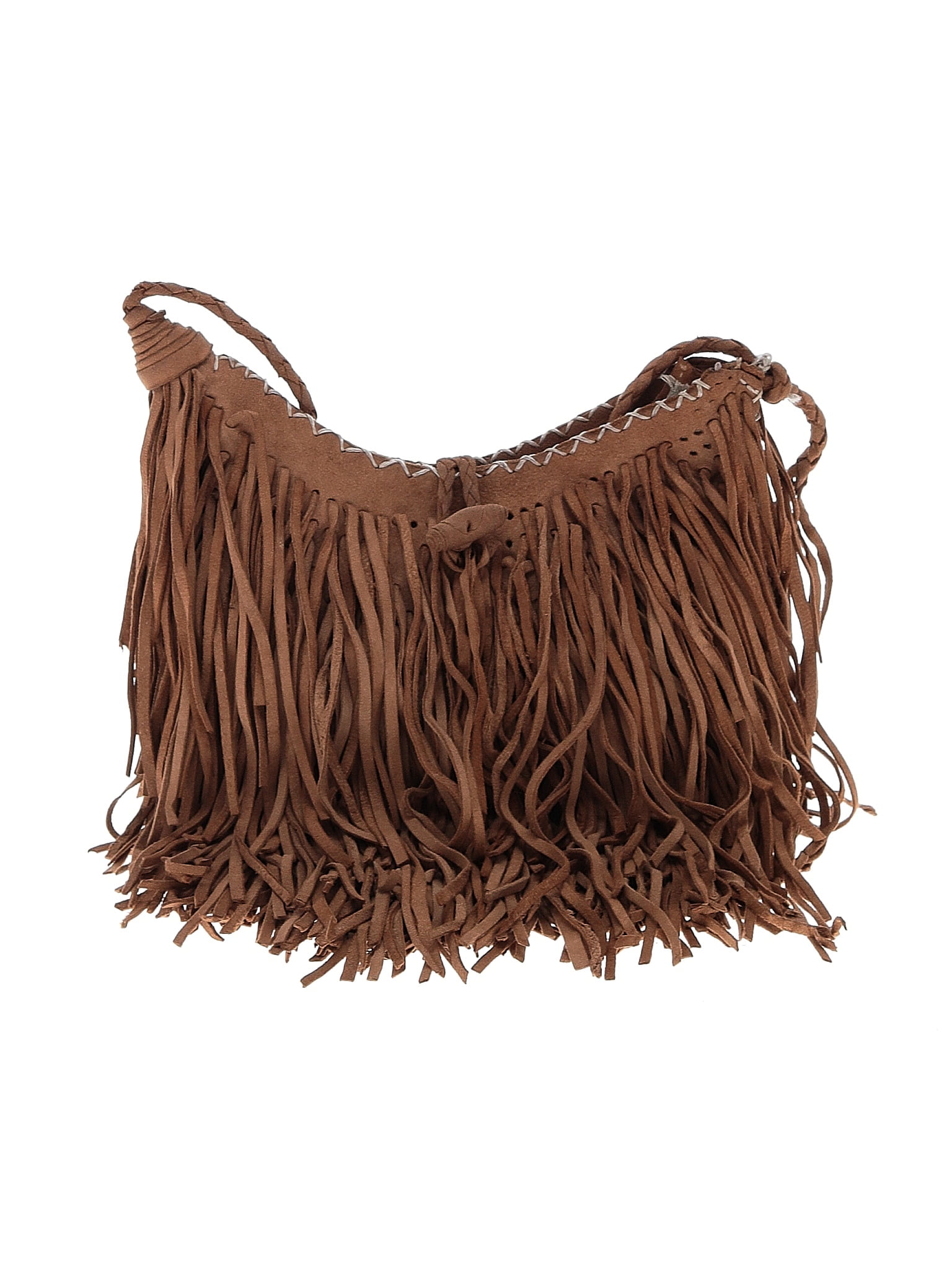 En Shalla 100% Leather Solid Brown Leather Crossbody Bag One Size - 67% ...