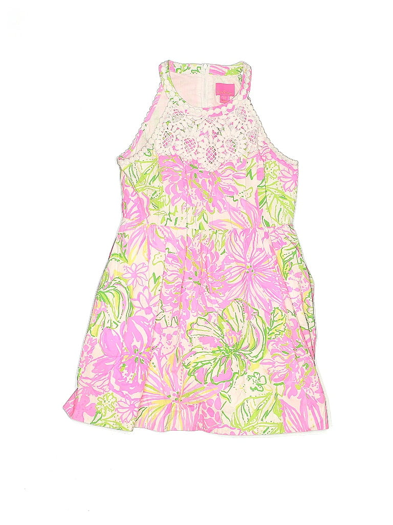 Lilly Pulitzer 100 Cotton Tropical Pink Dress Size 12 66 Off Thredup