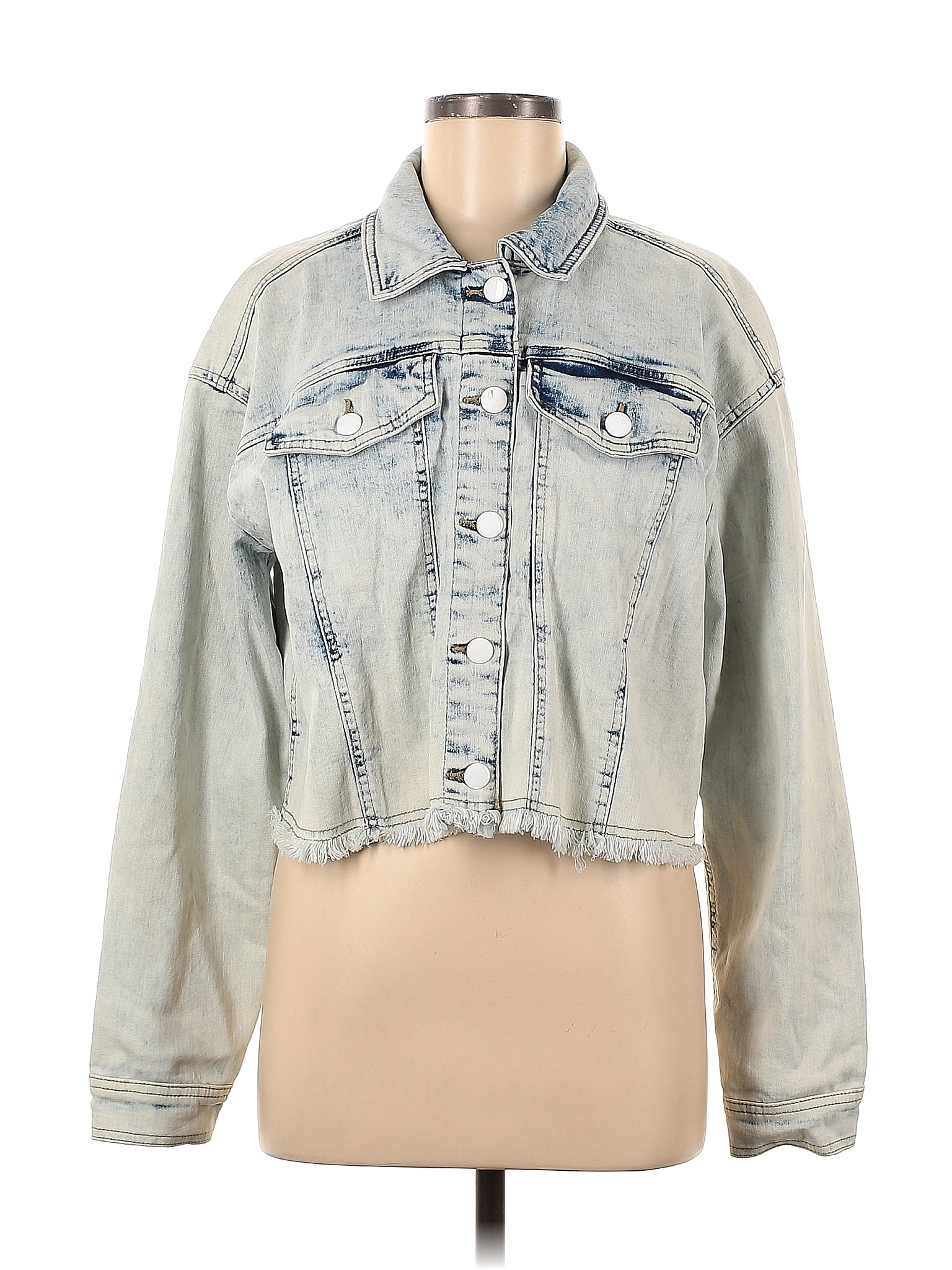 Venus Gray Blue Denim Jacket Size M 43 Off Thredup