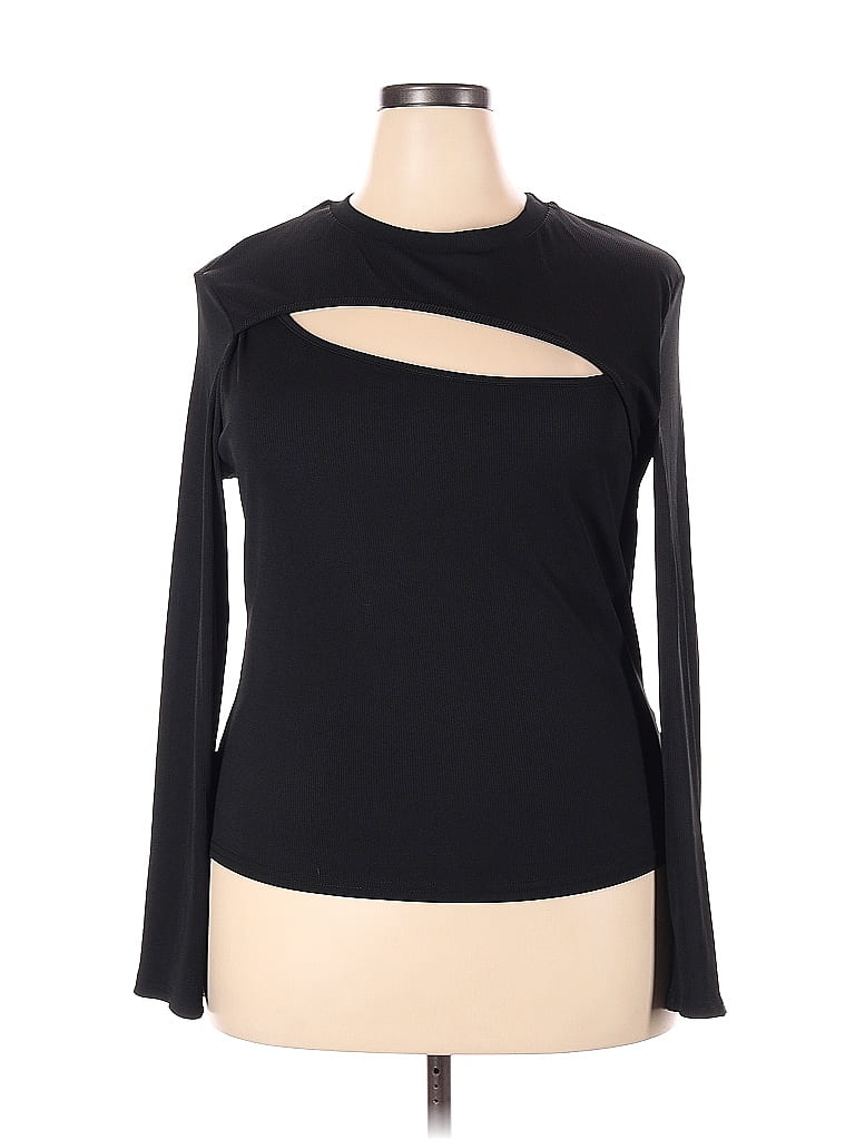 Shein Black Long Sleeve Top Size 3X (Plus) - 58% off | ThredUp