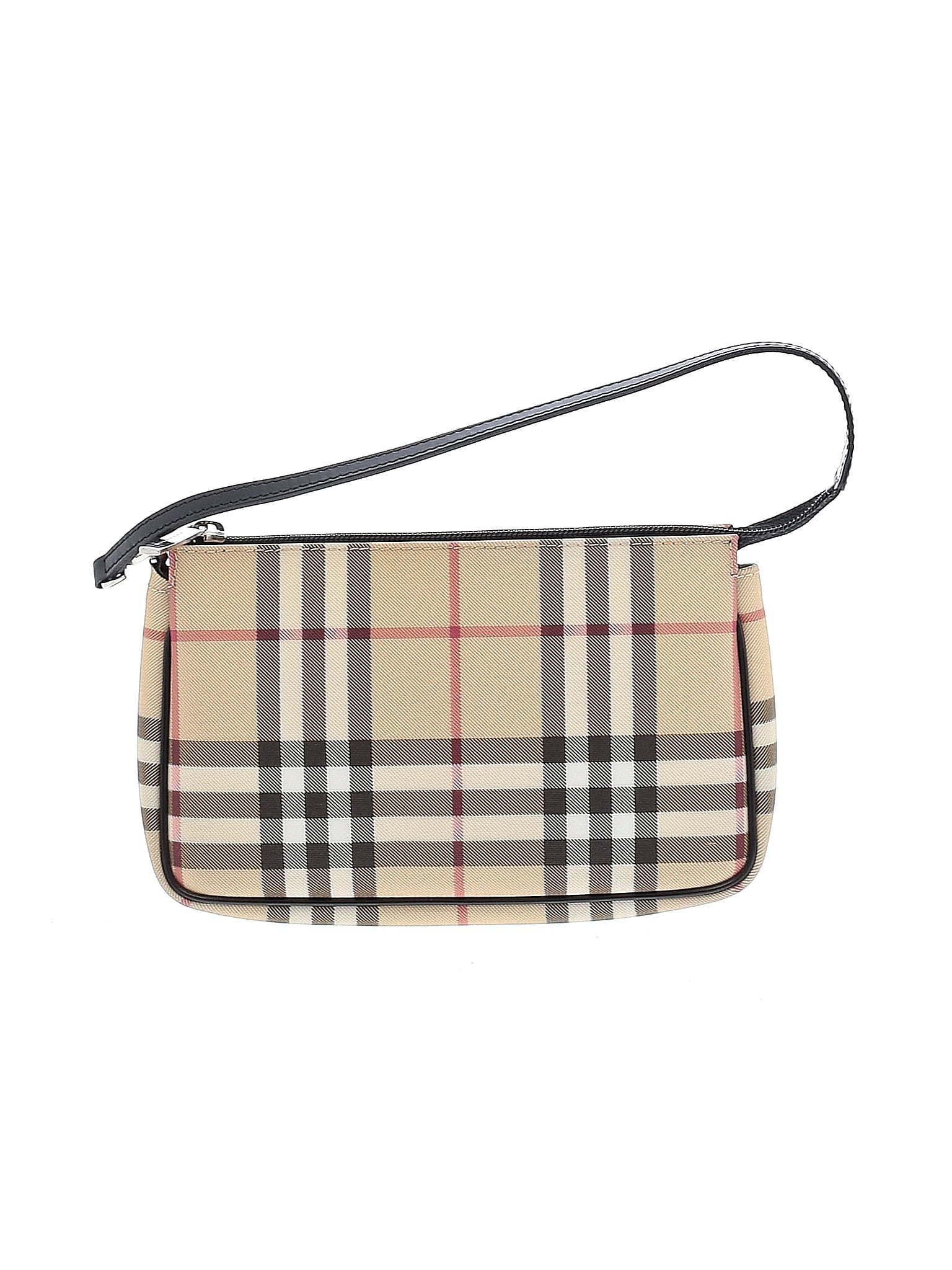 Burberry Color Block Plaid Tan Ivory House Check Pochette One Size - 50 ...