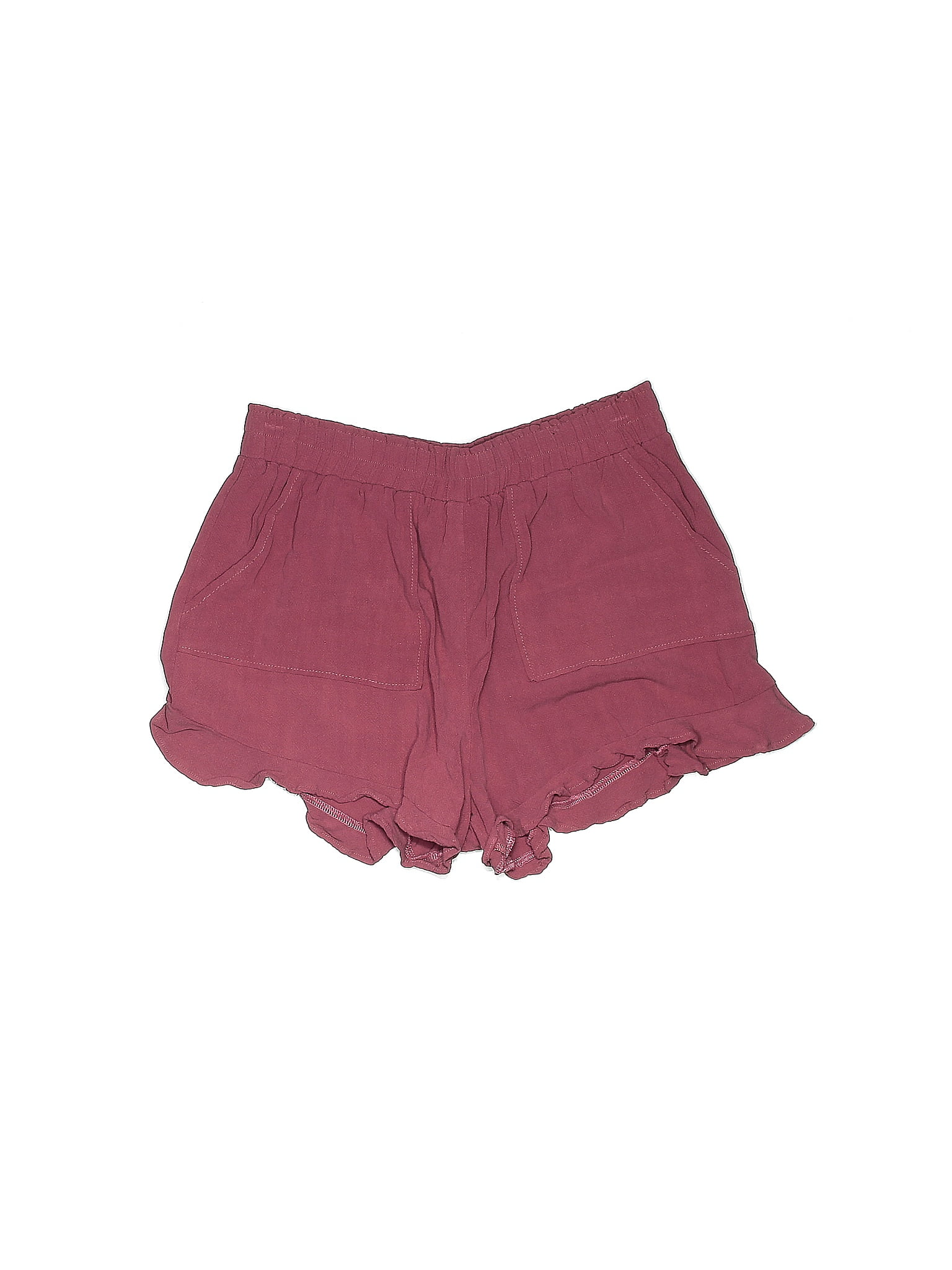 Allie Rose Solid Maroon Burgundy Shorts Size L - 60% off | ThredUp