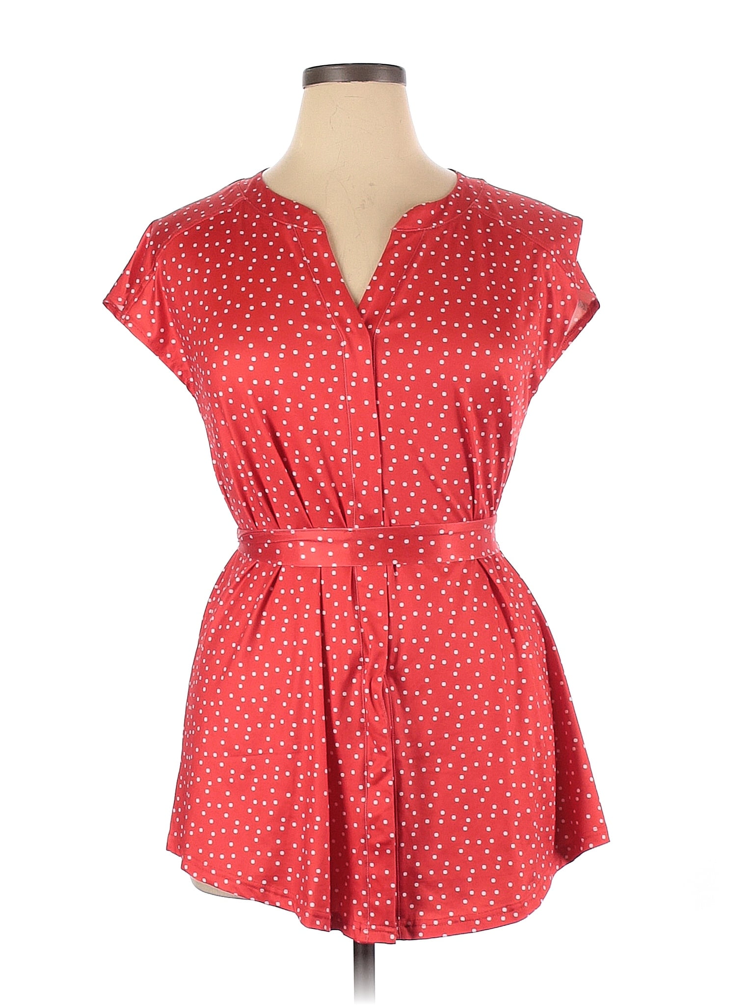 Assorted Brands Polka Dots Red Sleeveless Blouse Size Xl 57 Off