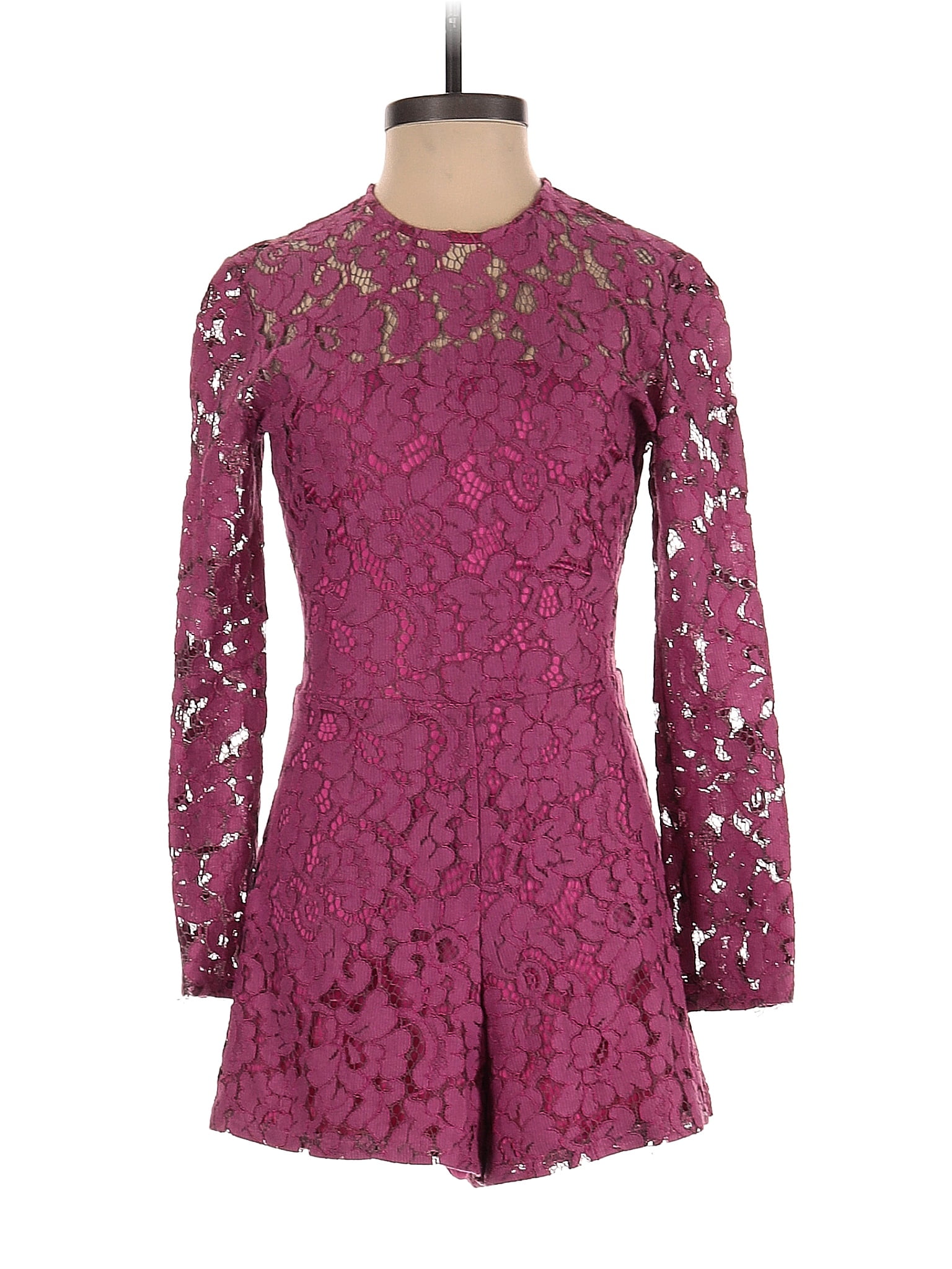 Alexis Solid Burgundy Romper Size XS - 83% off | thredUP