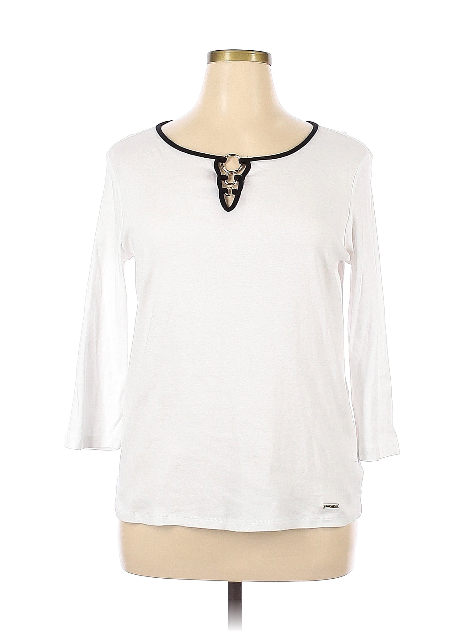 Ellen Tracy 100% Cotton Solid White Long Sleeve Top Size XL - 74% off ...