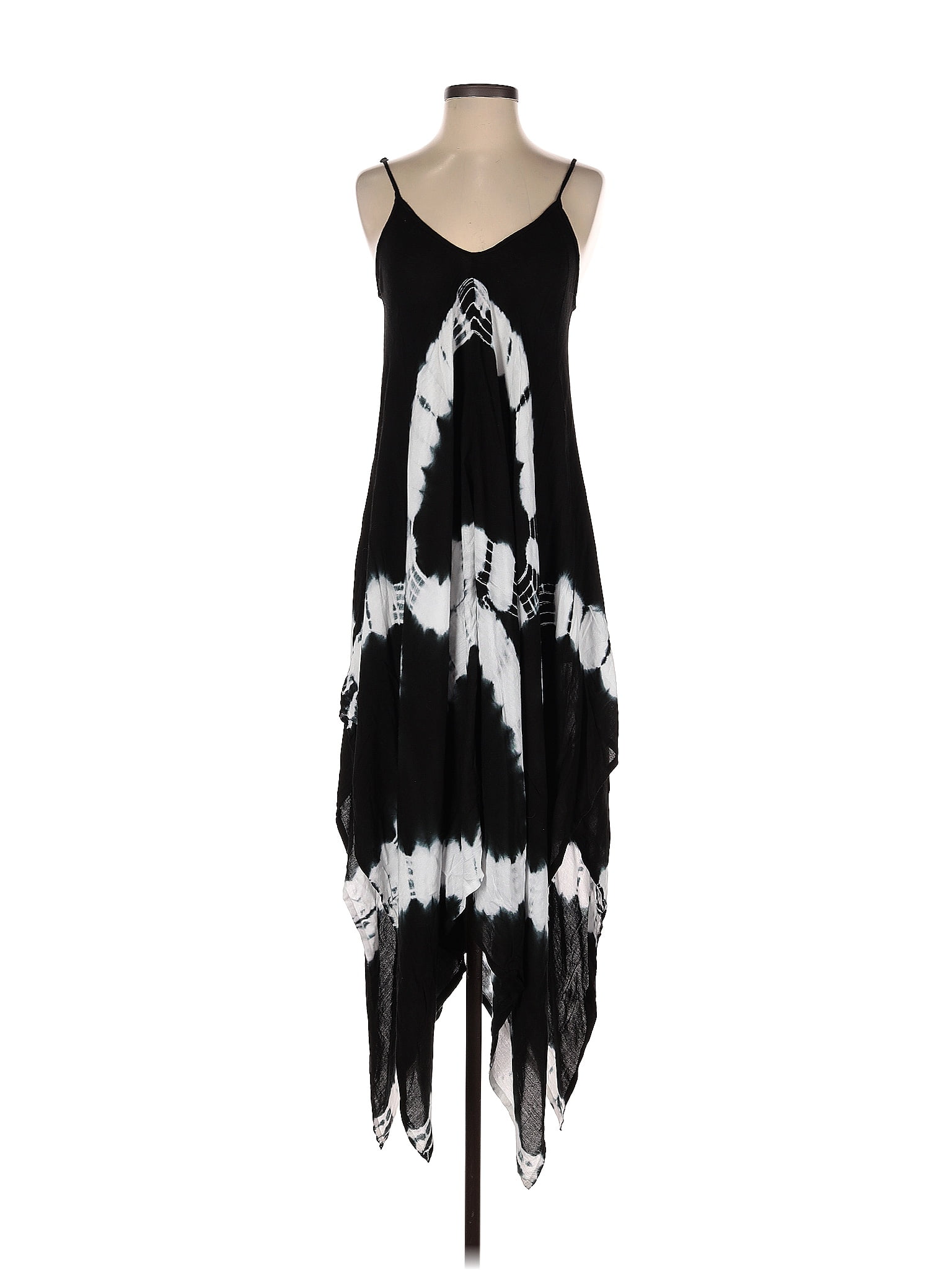 Raviya 100% Rayon Tie-dye Black Casual Dress Size S - 55% off | thredUP