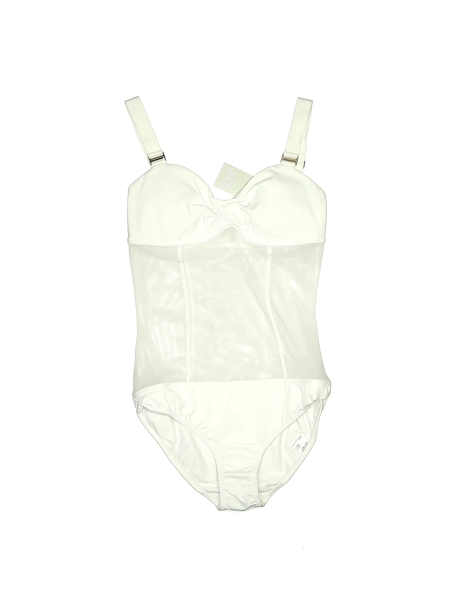 Hollie Watman Solid White Ivory One Piece Swimsuit Size M 66 Off