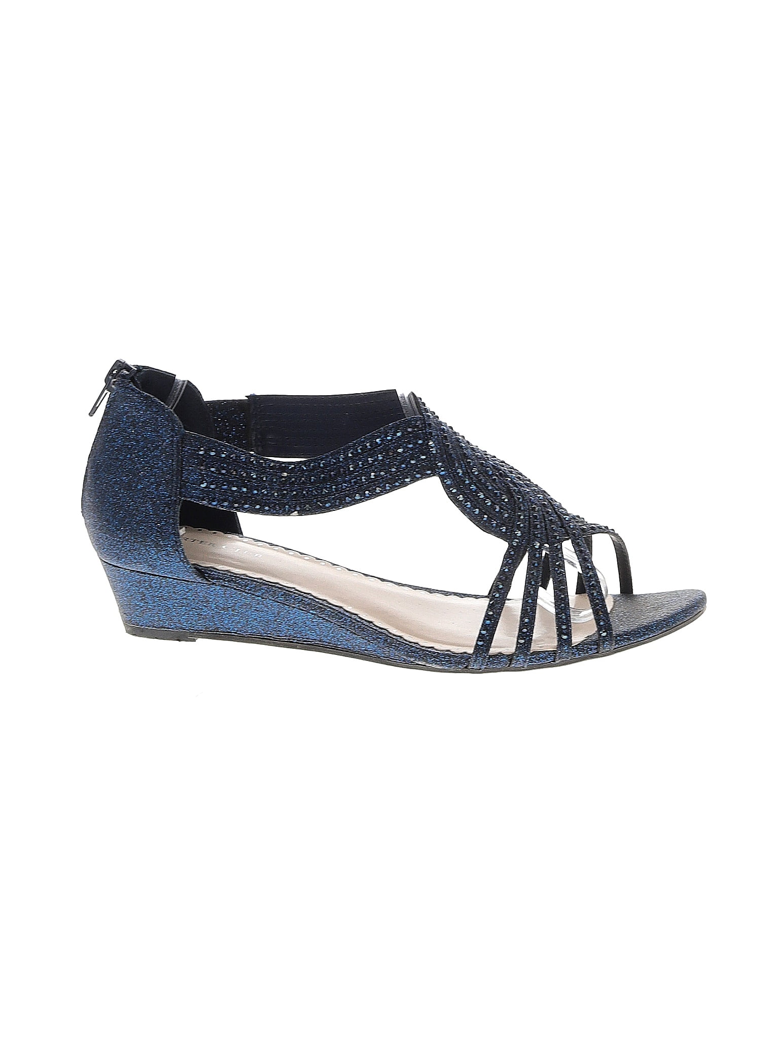 Charter Club Solid Blue Sandals Size 8 1/2 - 56% off | thredUP