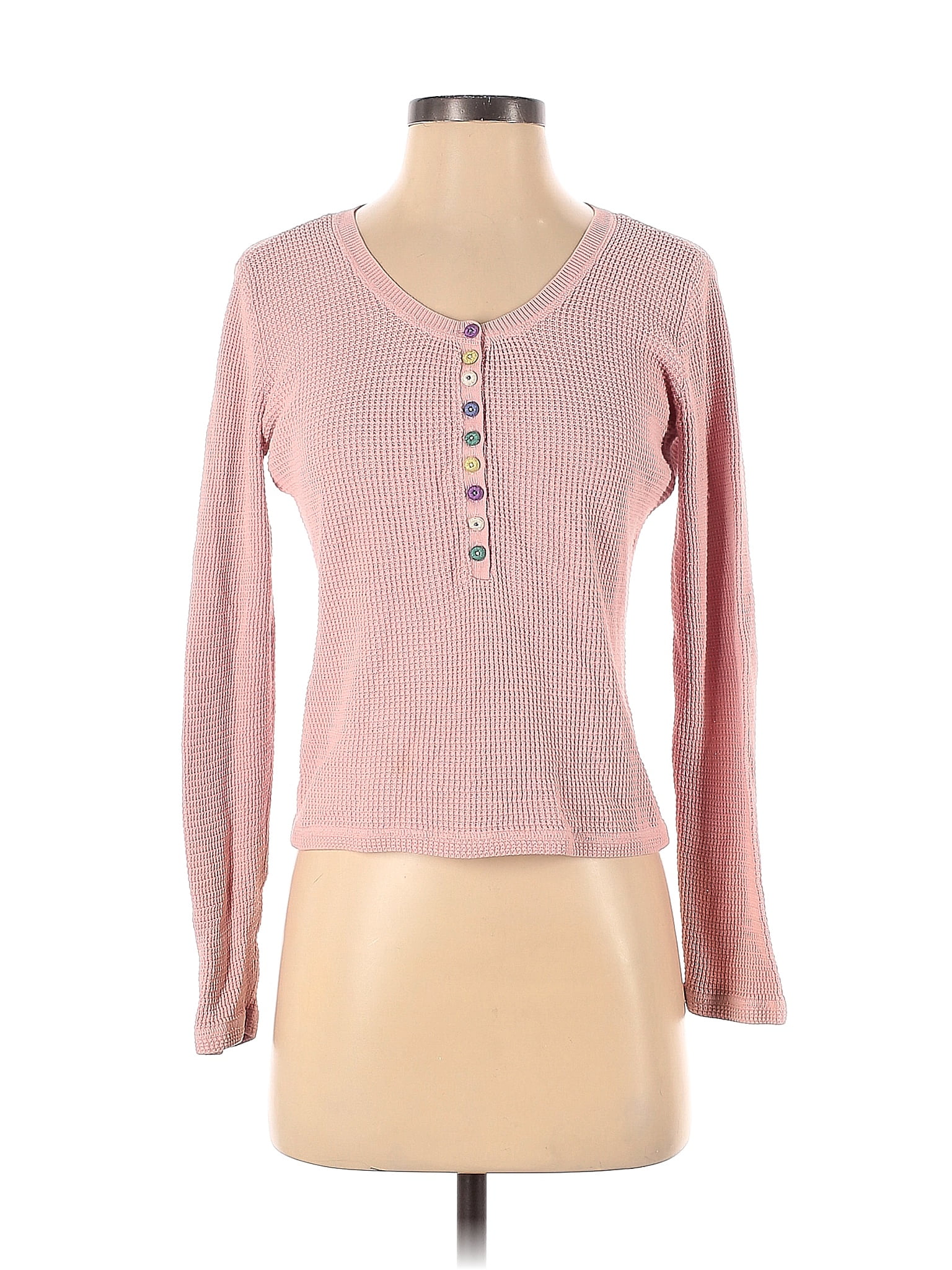 J.Jill 100% Cotton Pink Thermal Top Size XS - 65% off | thredUP