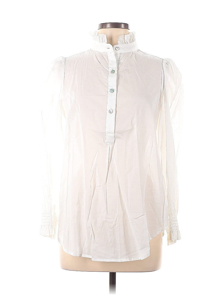 Tuckernuck 100% Cotton White Long Sleeve Blouse Size M - 77% off | thredUP