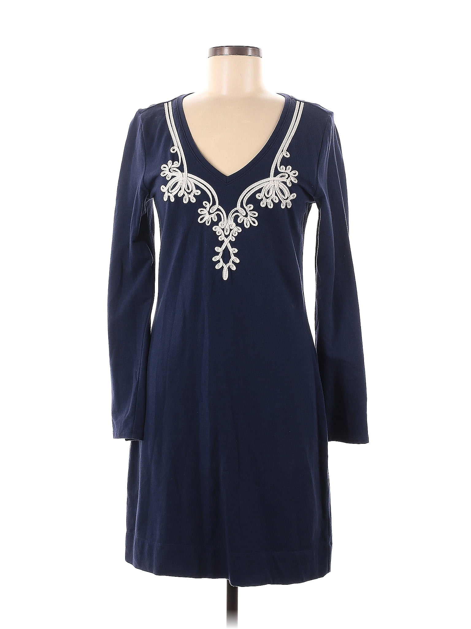 Lilly Pulitzer Solid Navy Blue Casual Dress Size M 66 Off Thredup