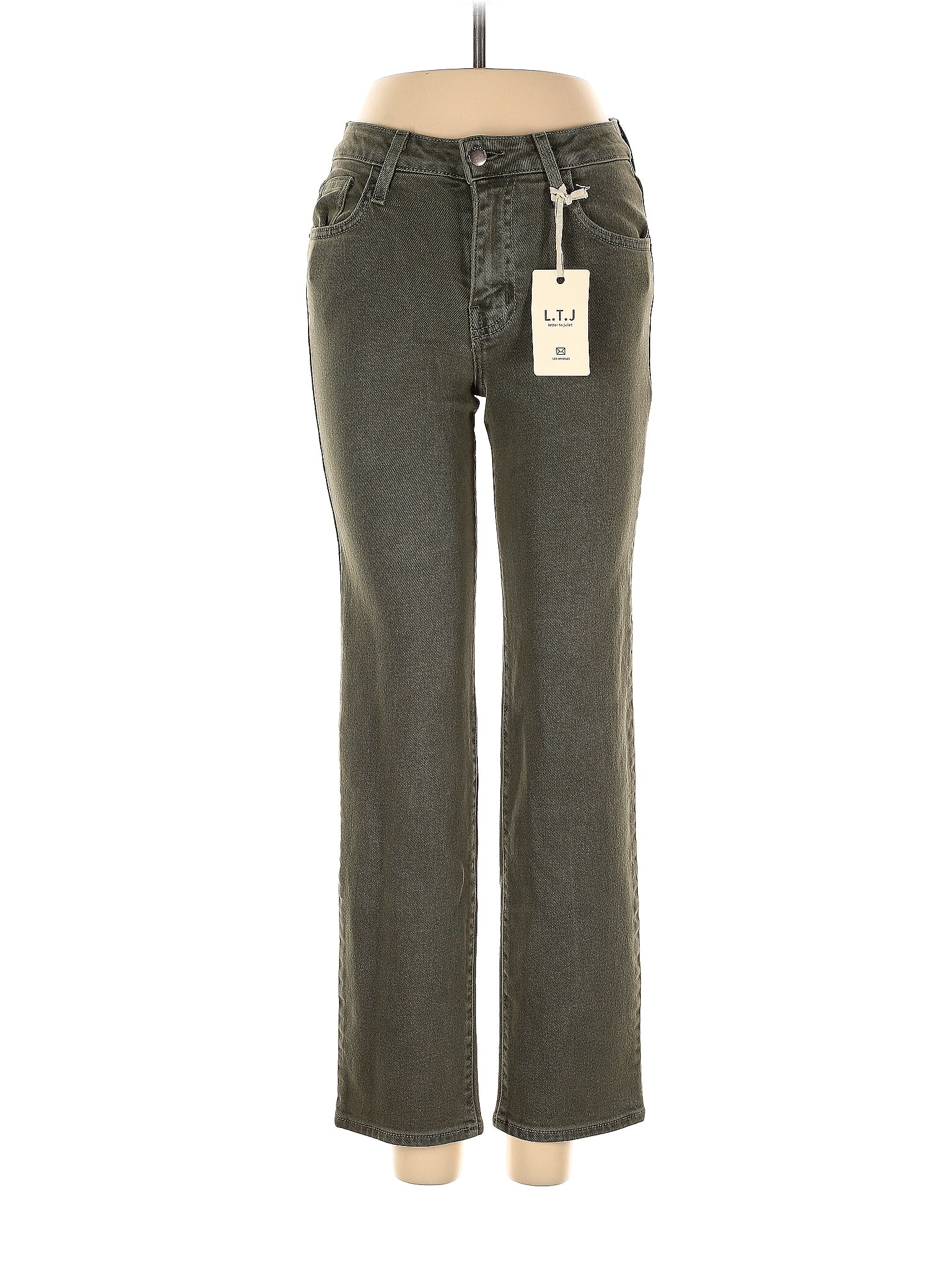 L.T.J. Letters to Juliet Green Jeans 24 Waist - 77% off | thredUP