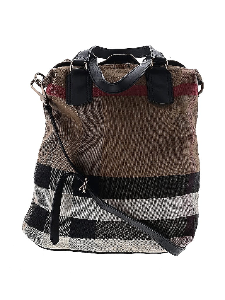 Burberry Color Block Stripes Brown Satchel One Size - 77% off | thredUP