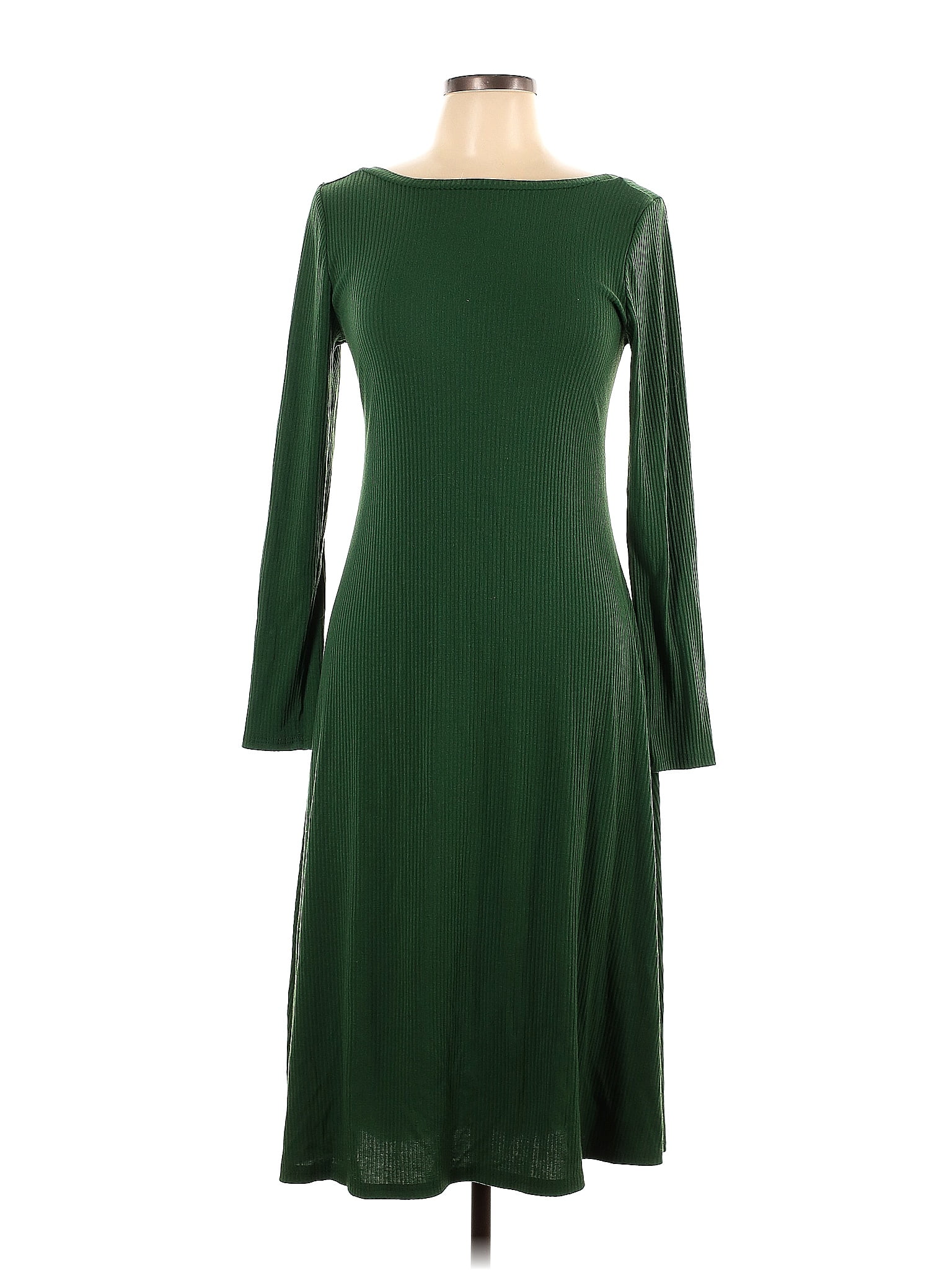 ModCloth Solid Green Casual Dress Size L - 57% off | thredUP
