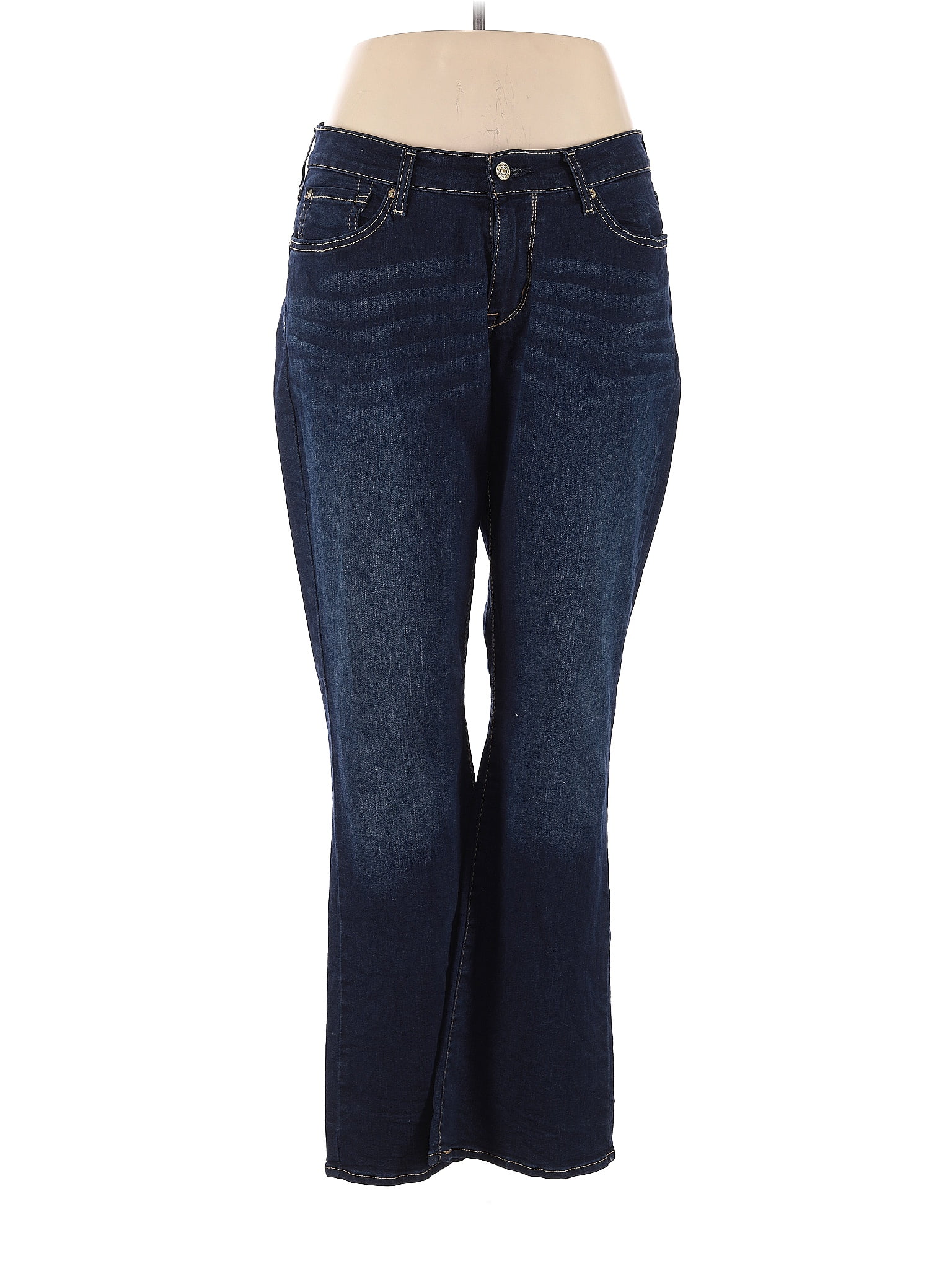 Levi Strauss Signature Solid Blue Jeans 33 Waist - 24% off | thredUP